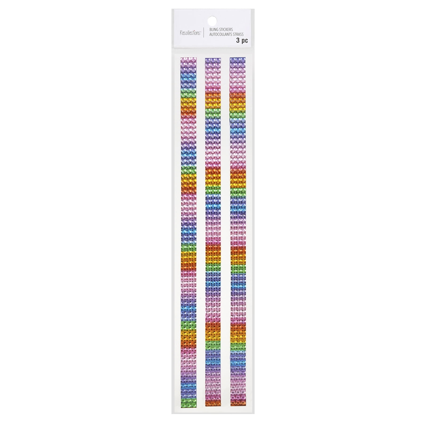 Recollections Rainbow Border Bling Stickers, 12 Packs: 3 ct. (36 total ...