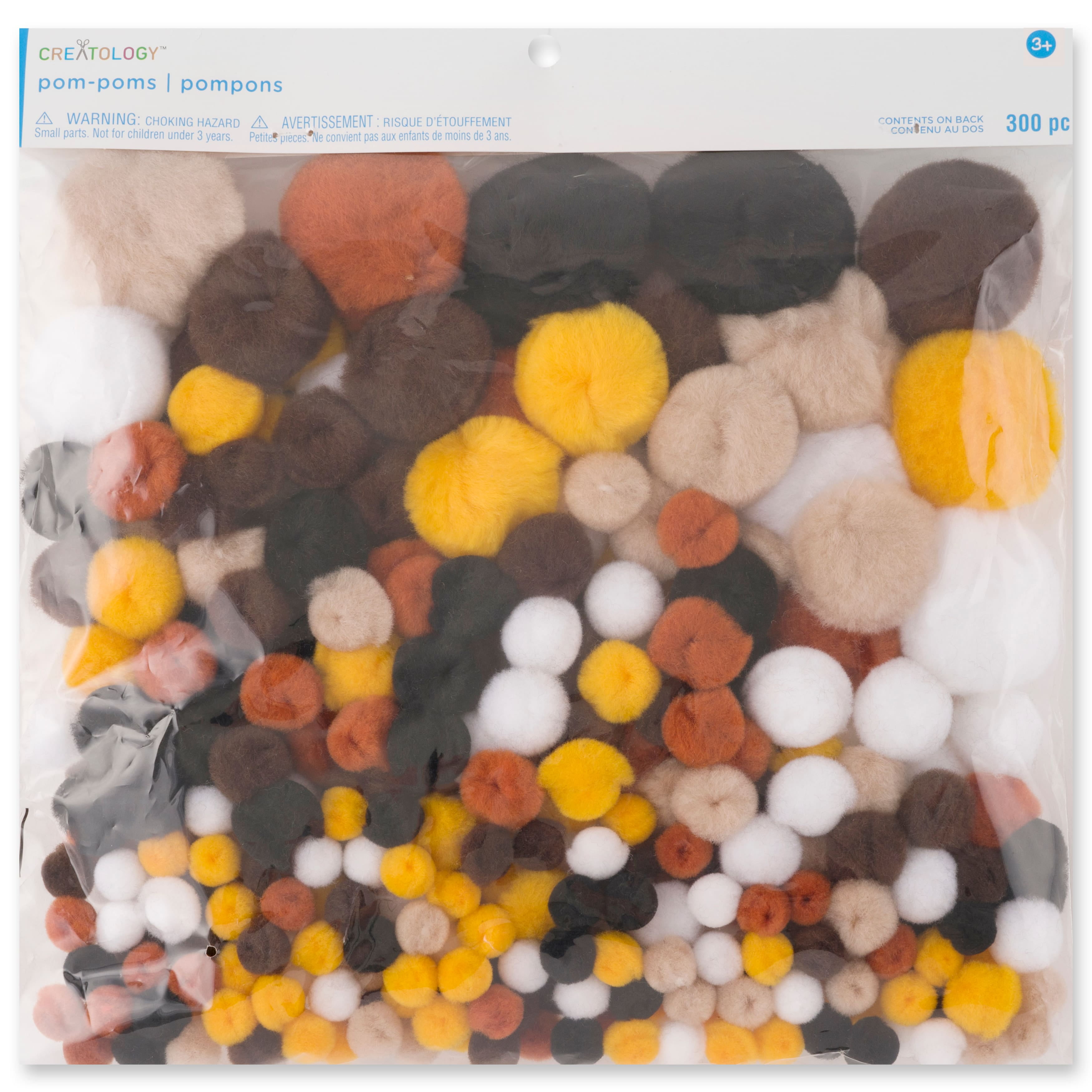 12 Packs: 300 ct. (3,600 total) Animal Mix Pom Poms by Creatology ...