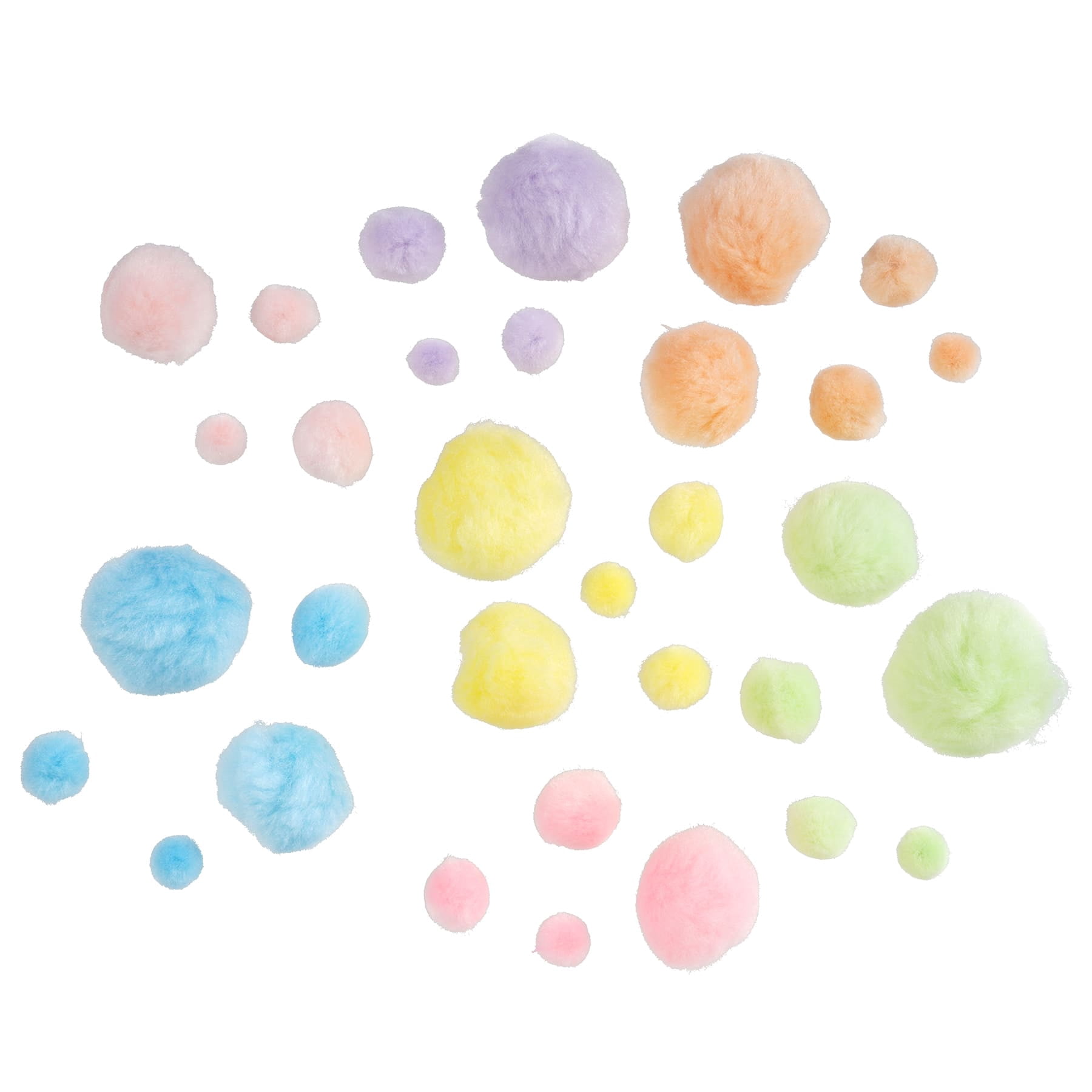 12 Packs: 300 ct. (3,600 total) Pastel Pom Poms by Creatology ...