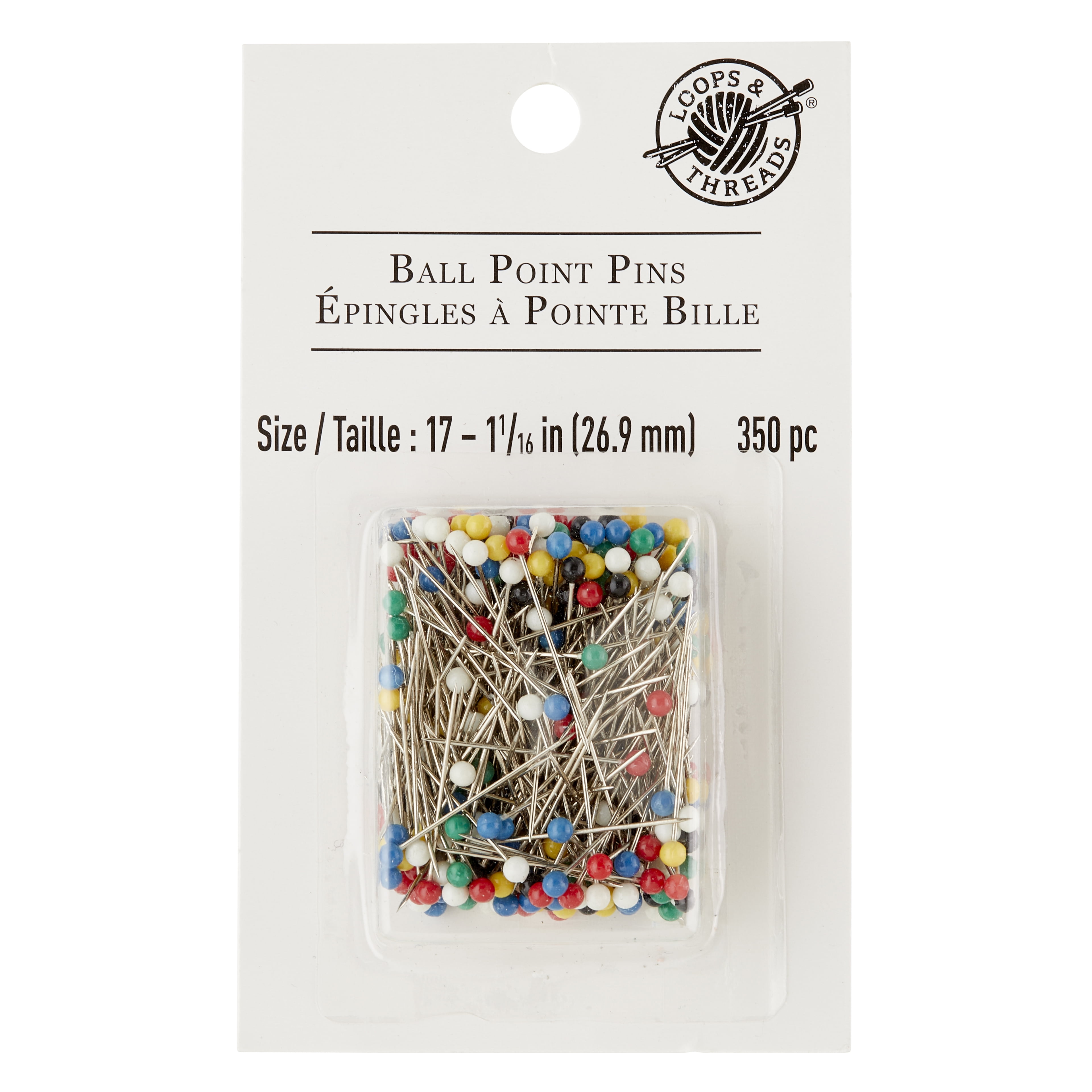 12 Packs: 350 ct. (4,200 total) Multicolor Ball Point Pins by Loops ...