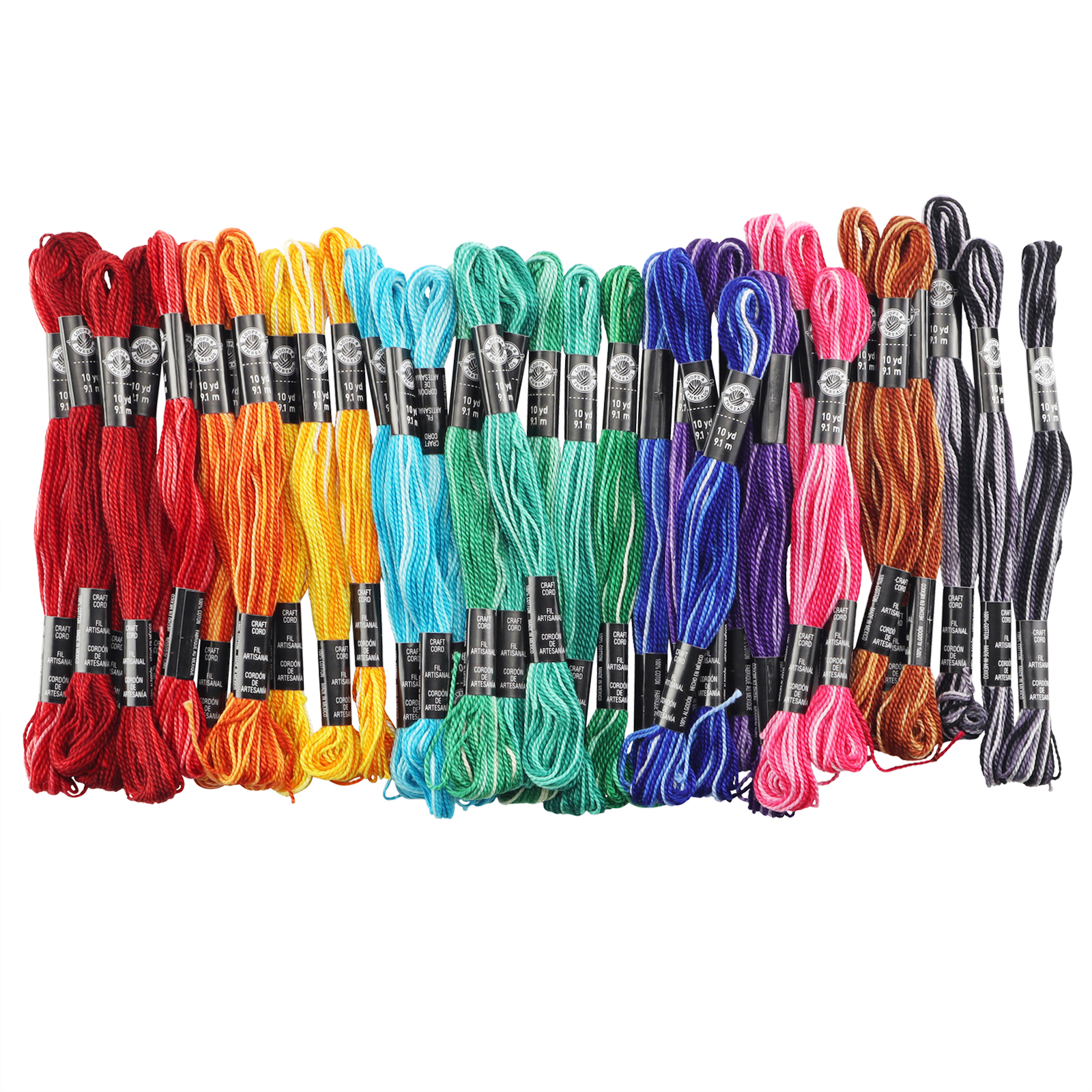 12 Packs: 36 ct. (432 total) Variegated Craft Cord by Loops & Threads ...