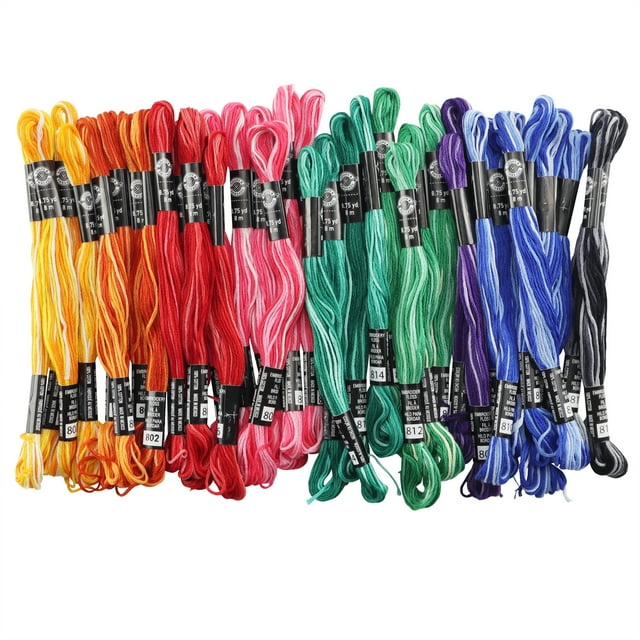 12 Packs: 36 ct. (432 total) Variegated Embroidery Floss by Loops ...