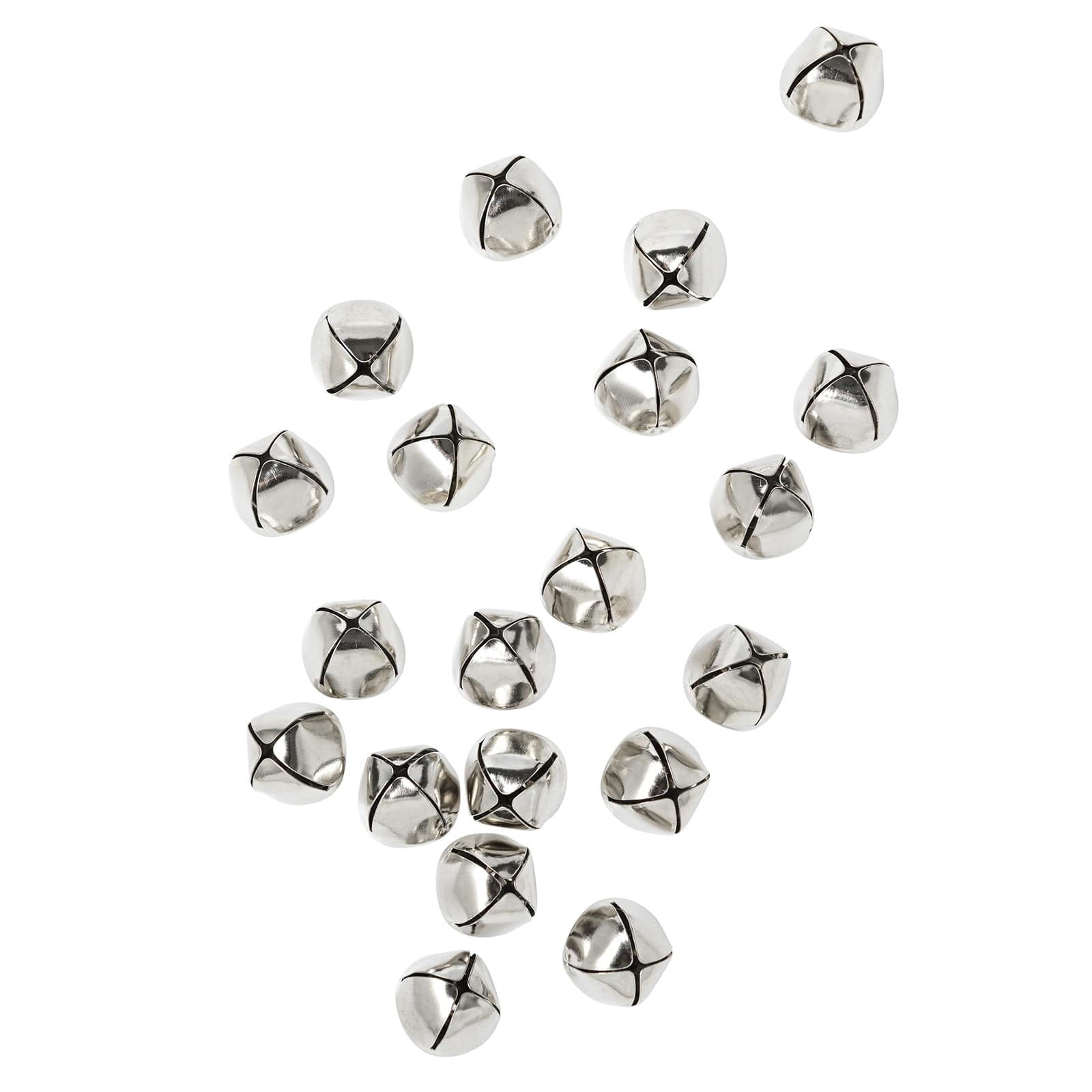 12 Packs: 38 ct. (456 total) 18mm Silver Jingle Bells by Creatology ...