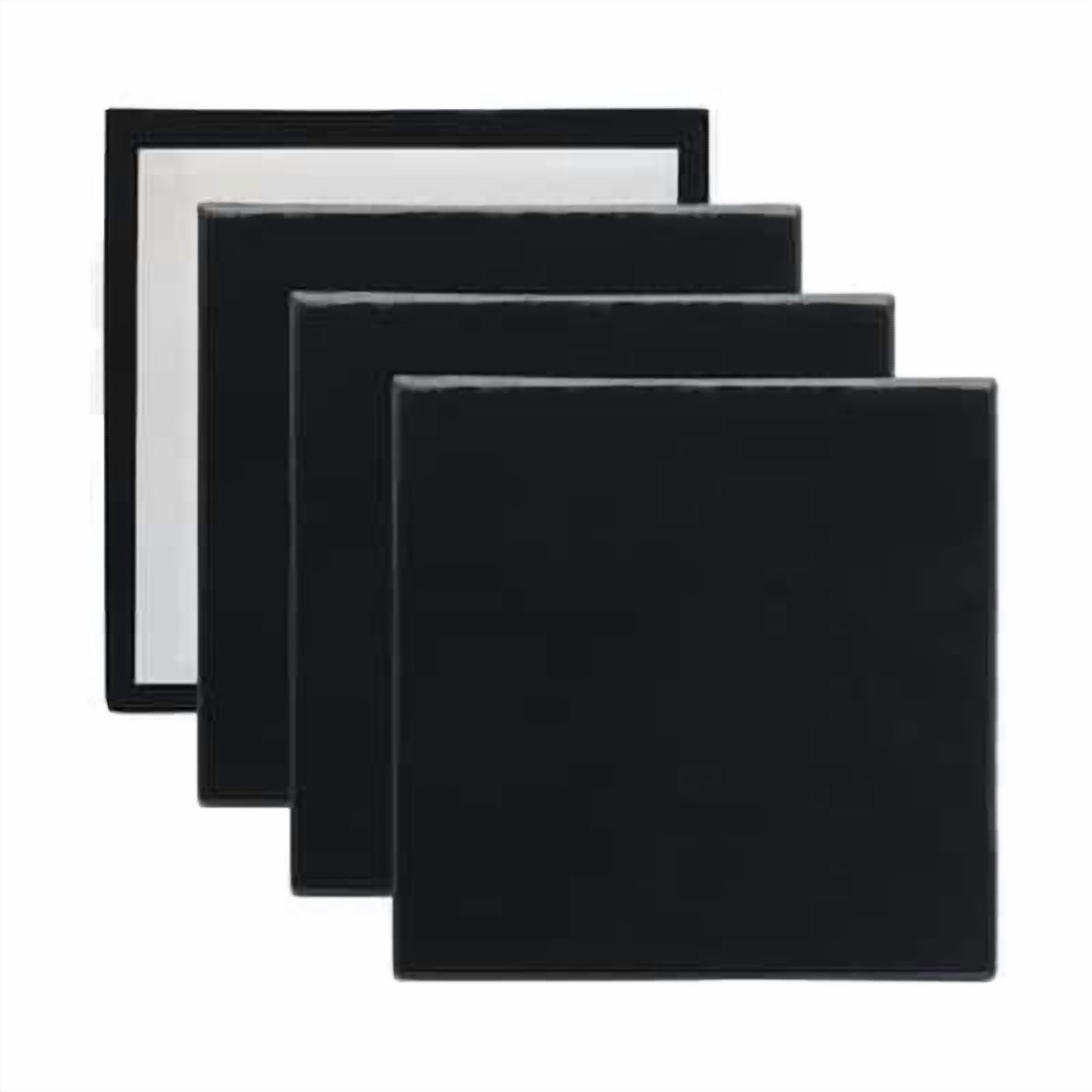 12 Packs: 4 ct. (48 total) 4" x 4" Black Mini Canvas Panels by Artist's ...