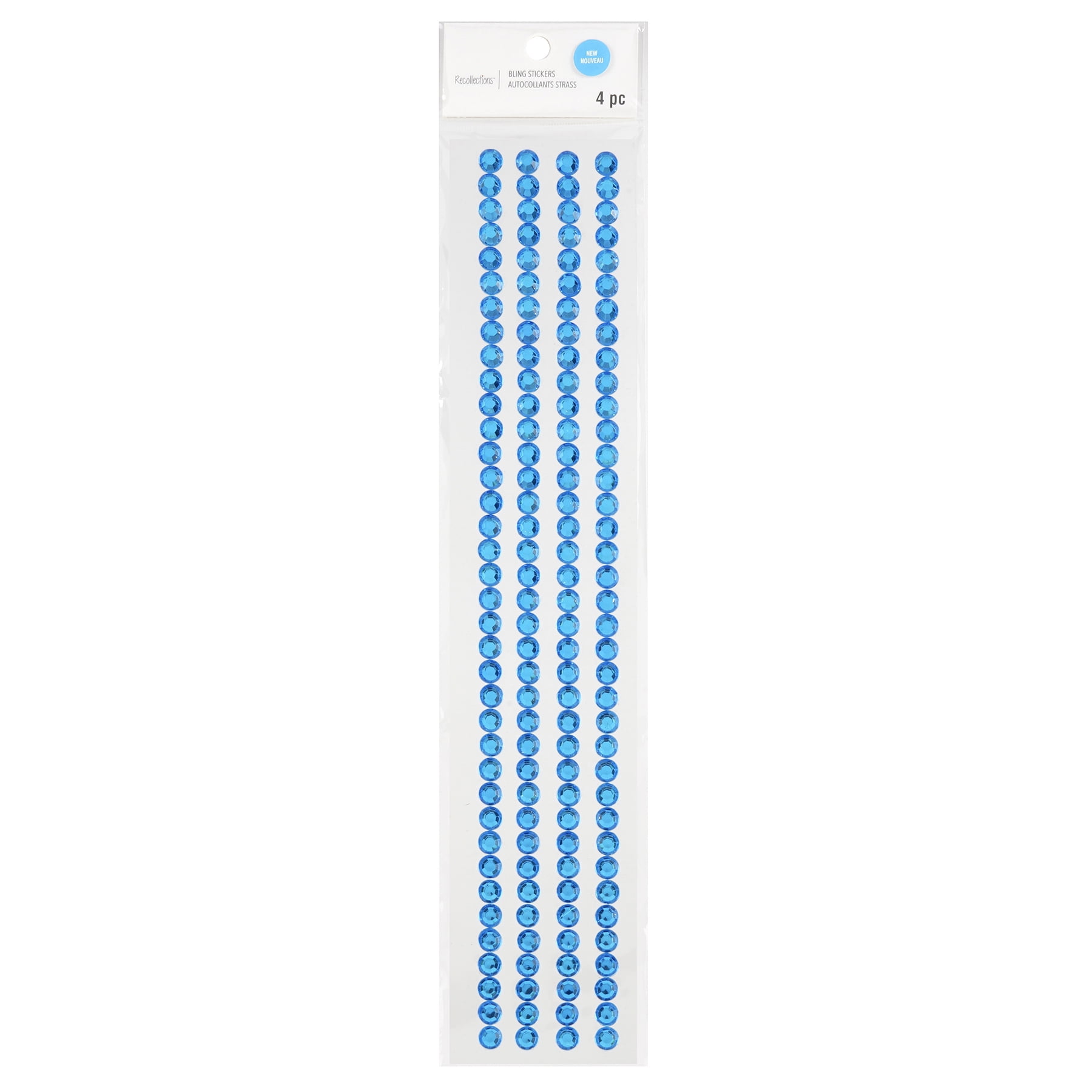 12 Packs: 4 ct. (48 total) Blue Bling Stickers by Recollections ...