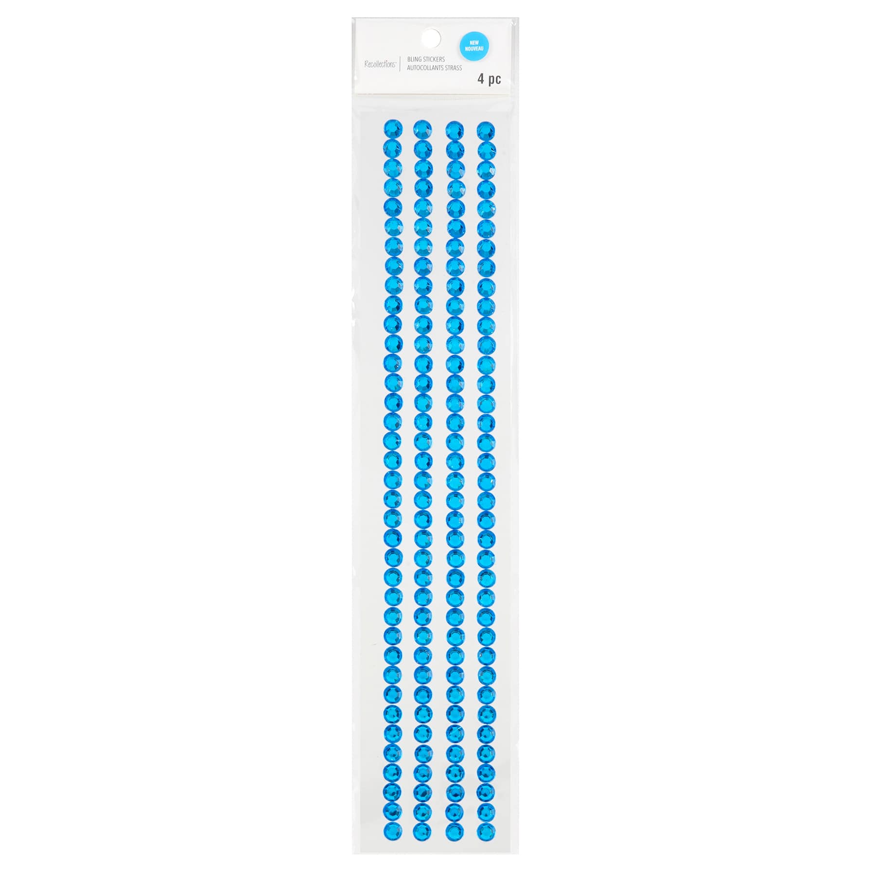 12 Packs: 4 ct. (48 total) Blue Bling Stickers by Recollections ...
