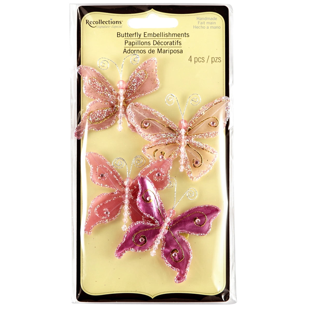 Recollections Glacee Butterfly Embellishments, 12 Packs: 4 ct. (48 ...