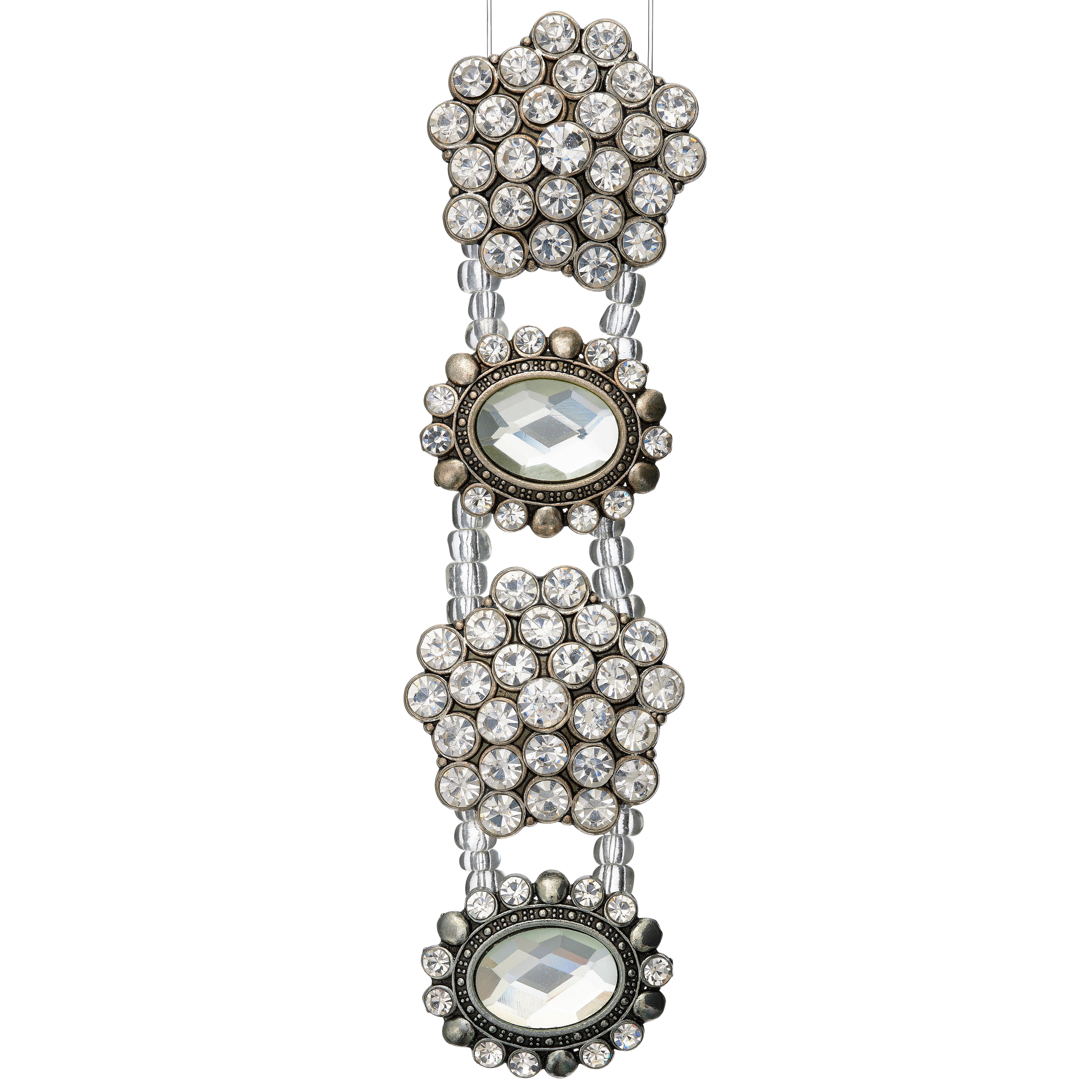 Bead Landing Mixed Metallic & Crystal Shiny Slider Beads, 24mm, 12 ...