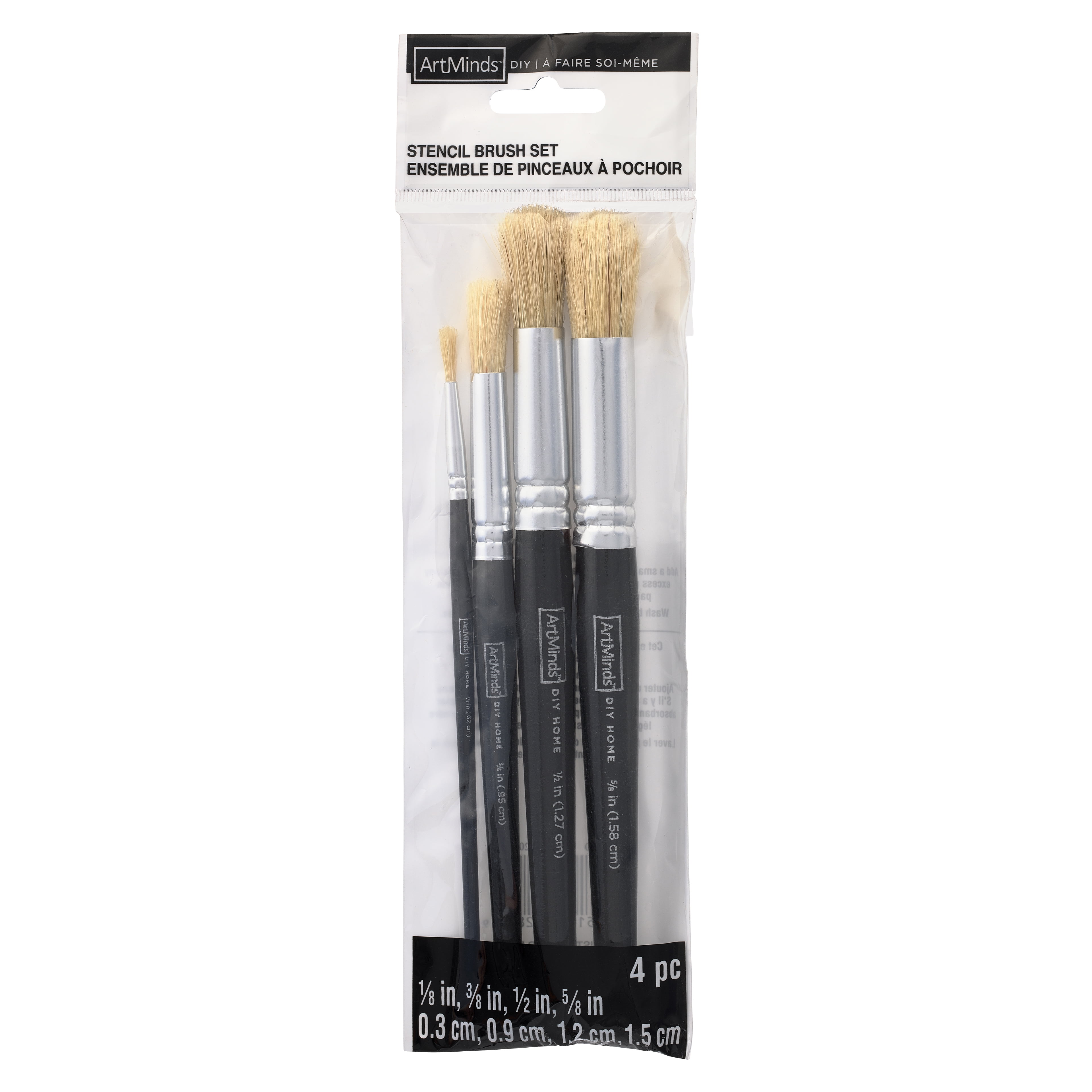 12 Packs: 4 ct. (48 total) Stencil Brush Set by ArtMinds™ DIY Home ...