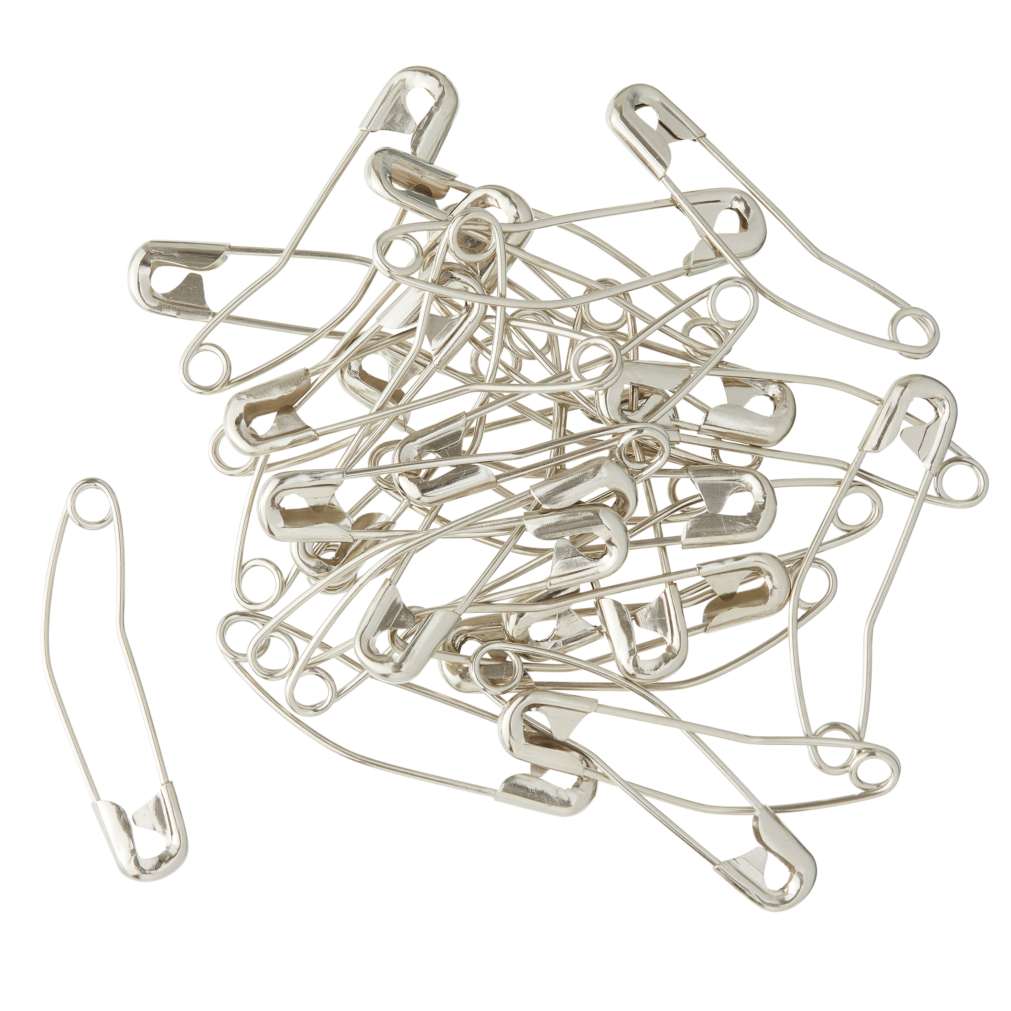 12 Packs: 40 ct. (480 total) 1.5" Curved Safety Pins by Loops & Threads ...