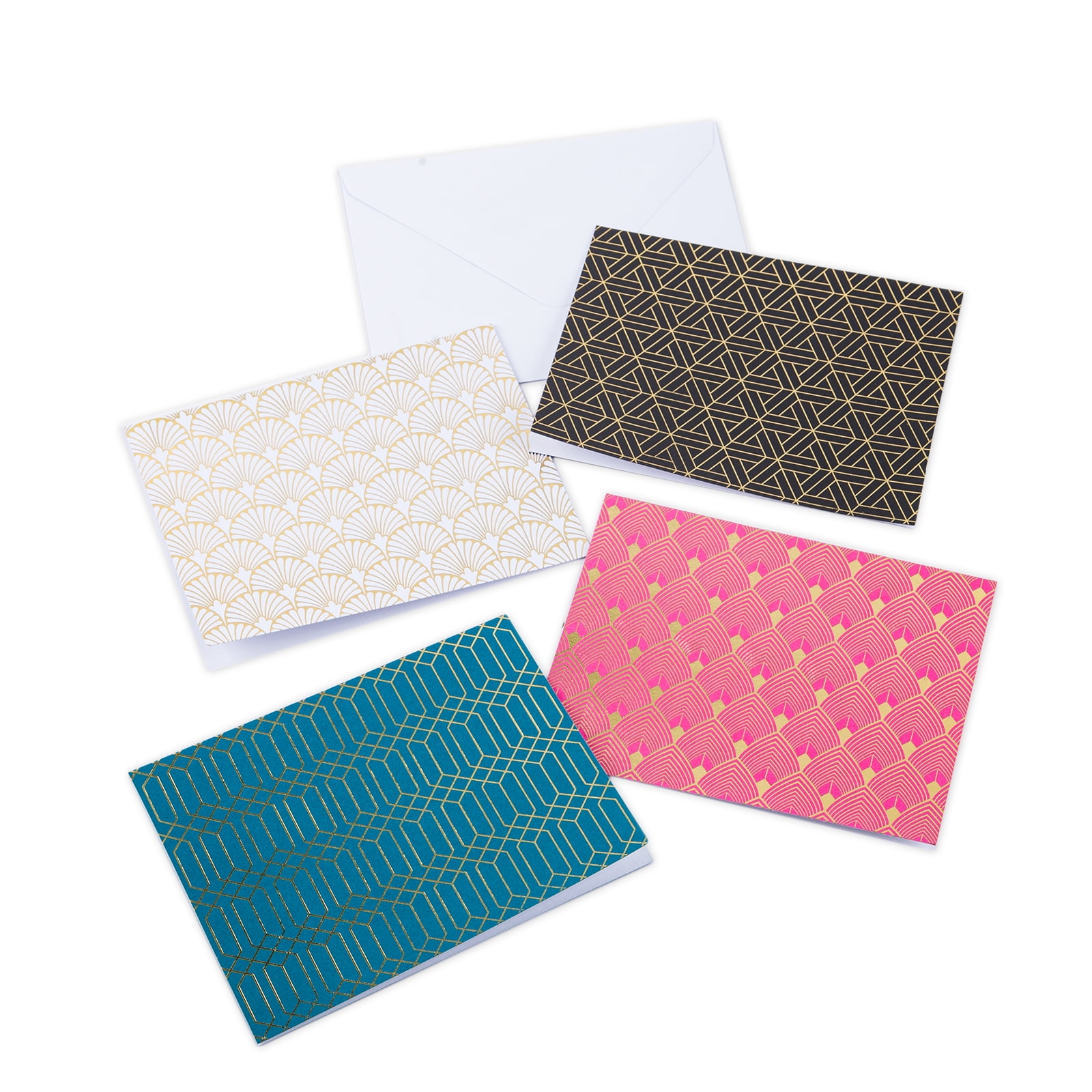12 Packs: 40 ct. (480 total) 4.25" x 5.5" Art Deco Cards & Envelopes by ...