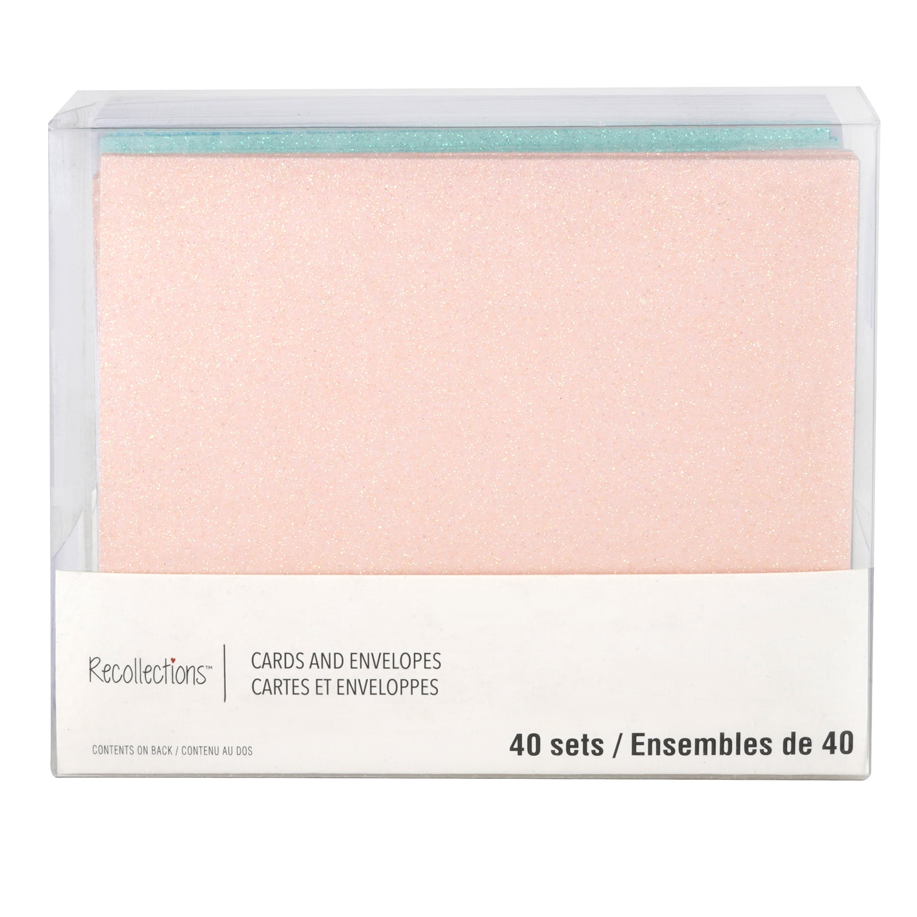 12 Packs: 40 ct. (480 total) 4.25" x 5.5" Glitter Pastel Cards ...