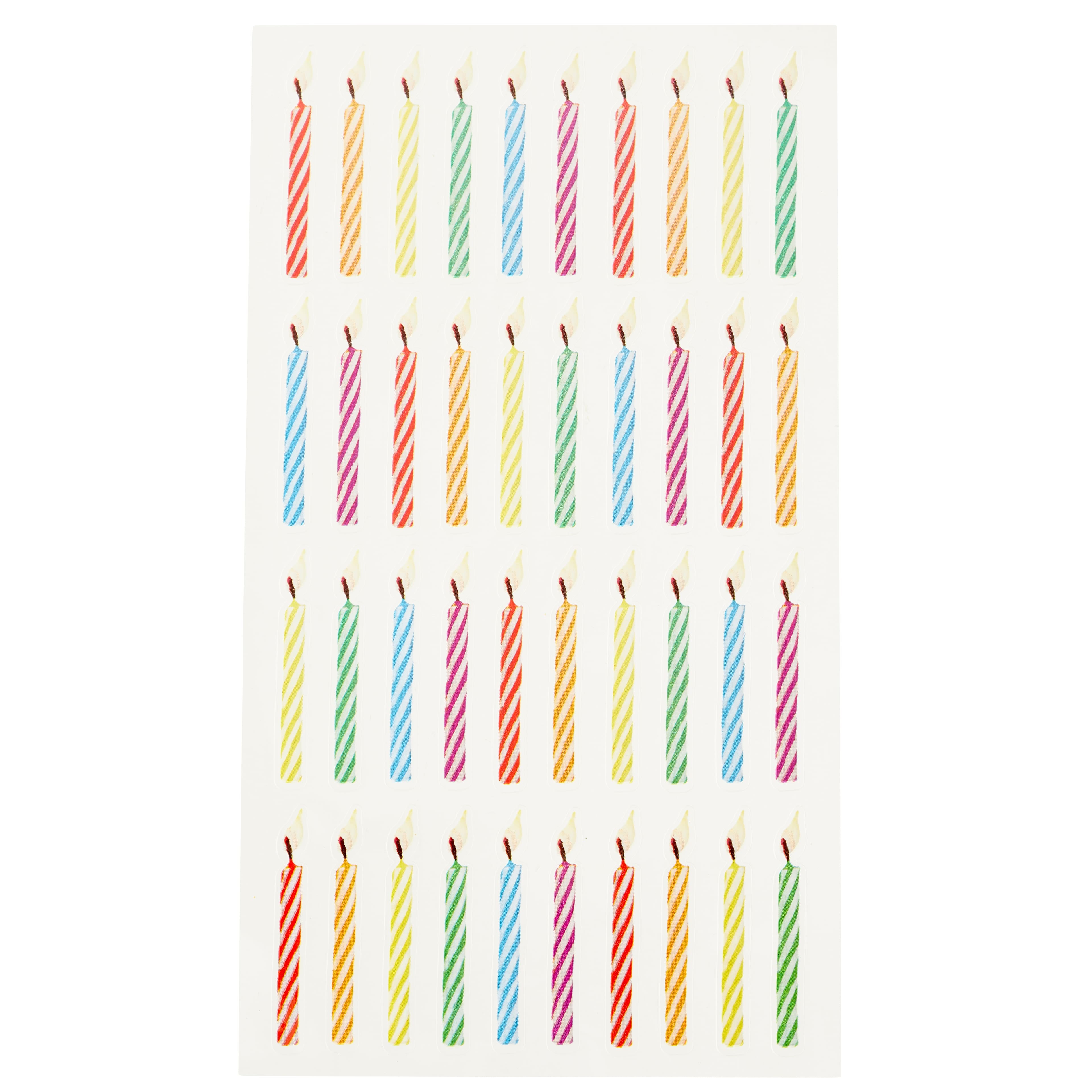 12 Packs: 40 ct. (480 total) Birthday Candle Stickers by Recollections ...