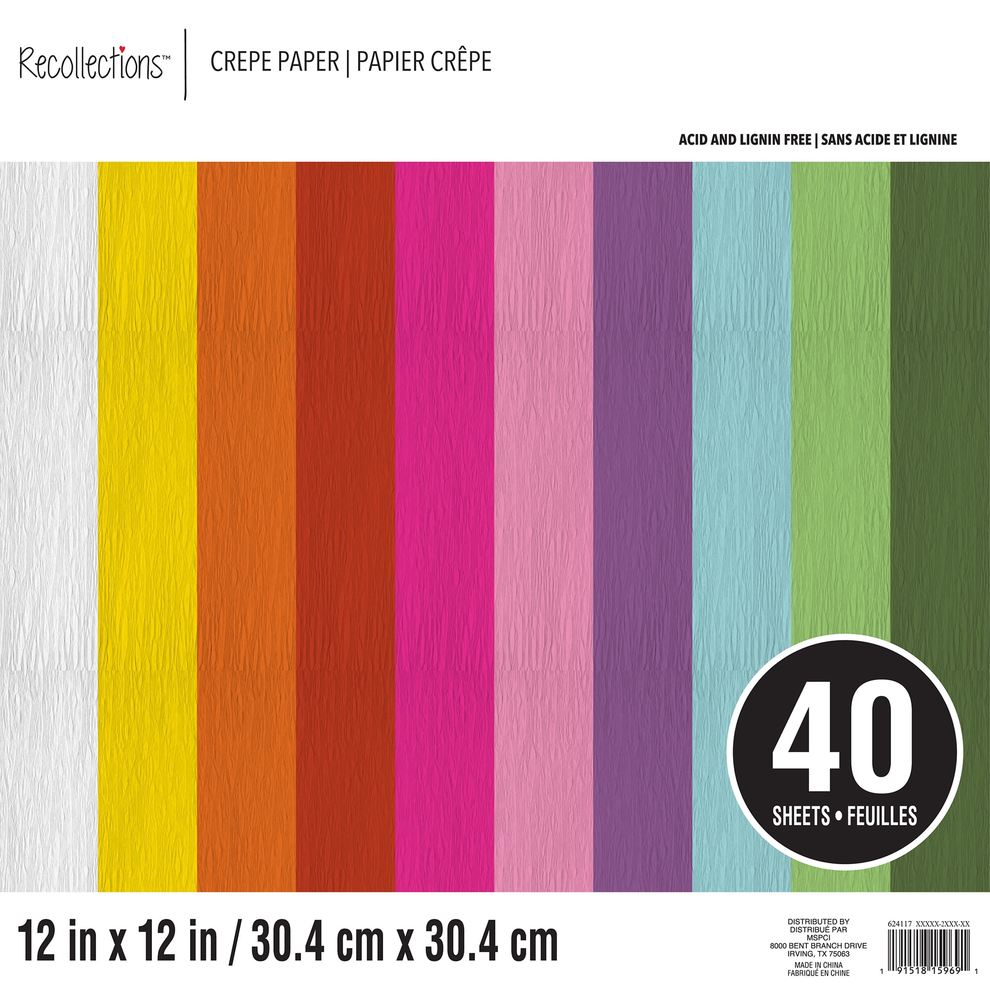 12 Packs: 40 ct. (480 total) Fiesta 12" x 12" Crepe Paper by ...