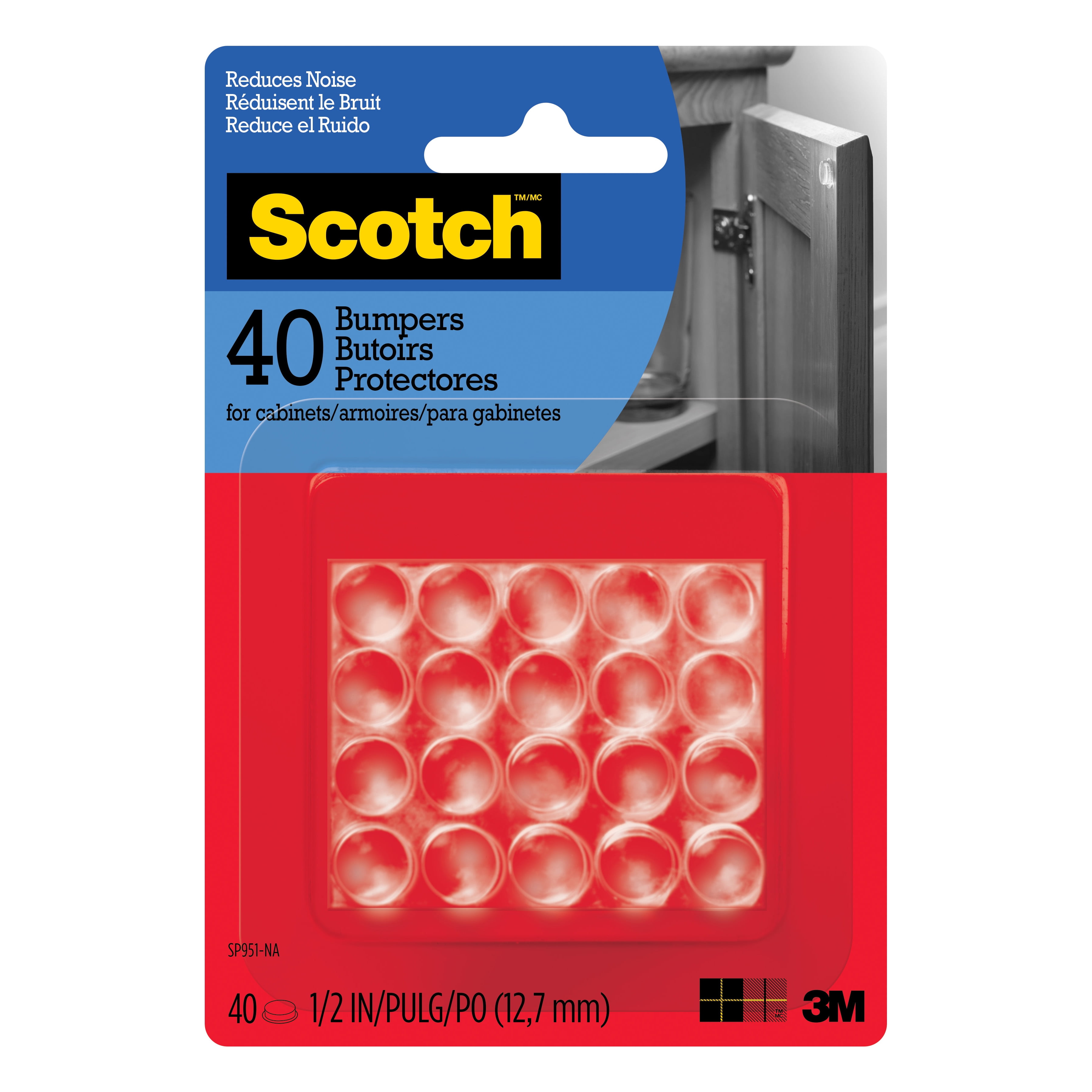 12 Packs: 40 ct. (480 total) Scotch™ Clear Round Self-Adhesive Bumpers ...