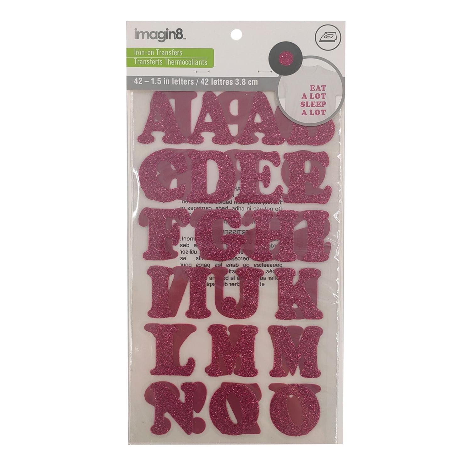 12 Packs: 42 ct. (504 total) 1.5" Iron-On Glitter Cooper Letters by ...