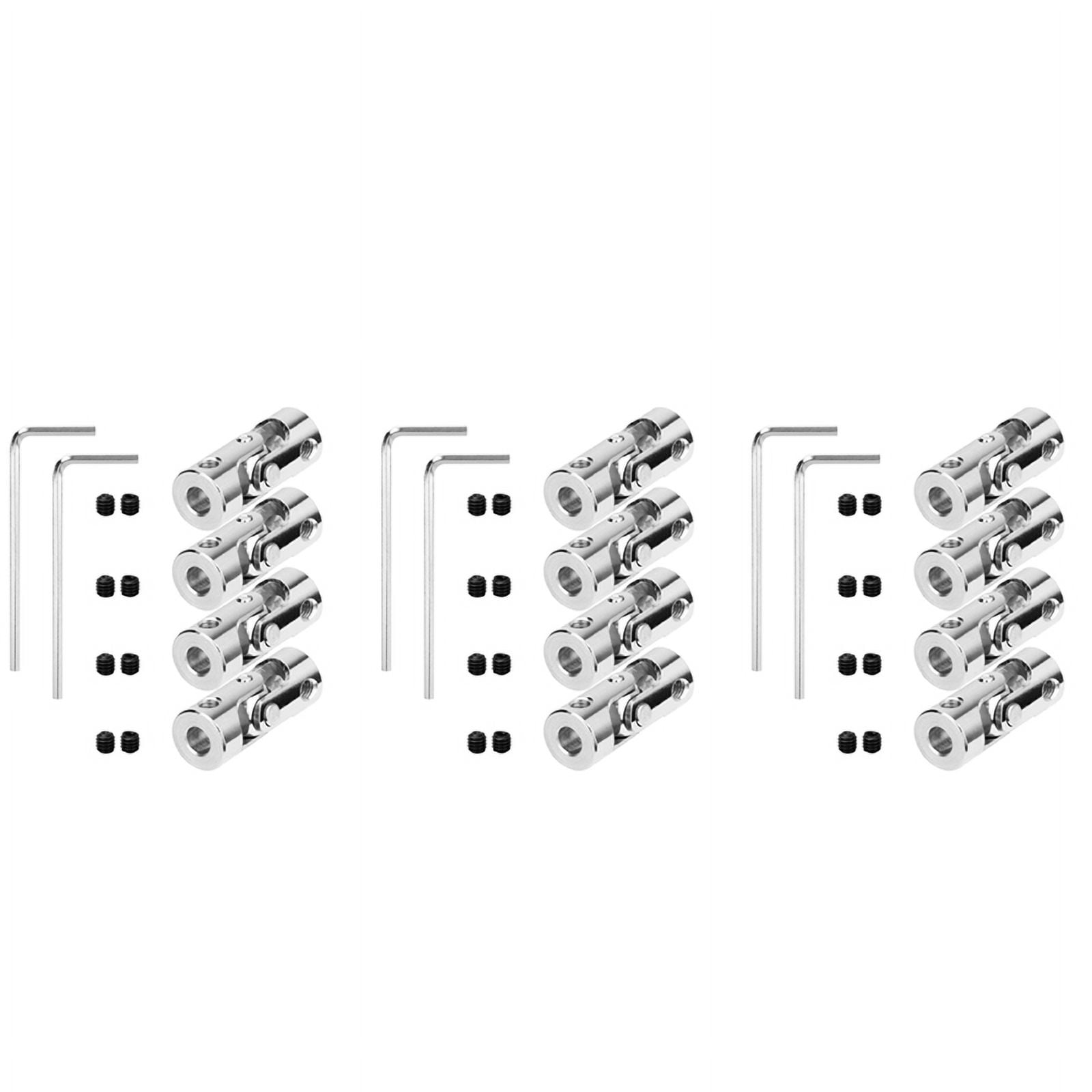 12 Packs 4mm to 4mm Steel Universal Joint Cardan Coupling Connector ...