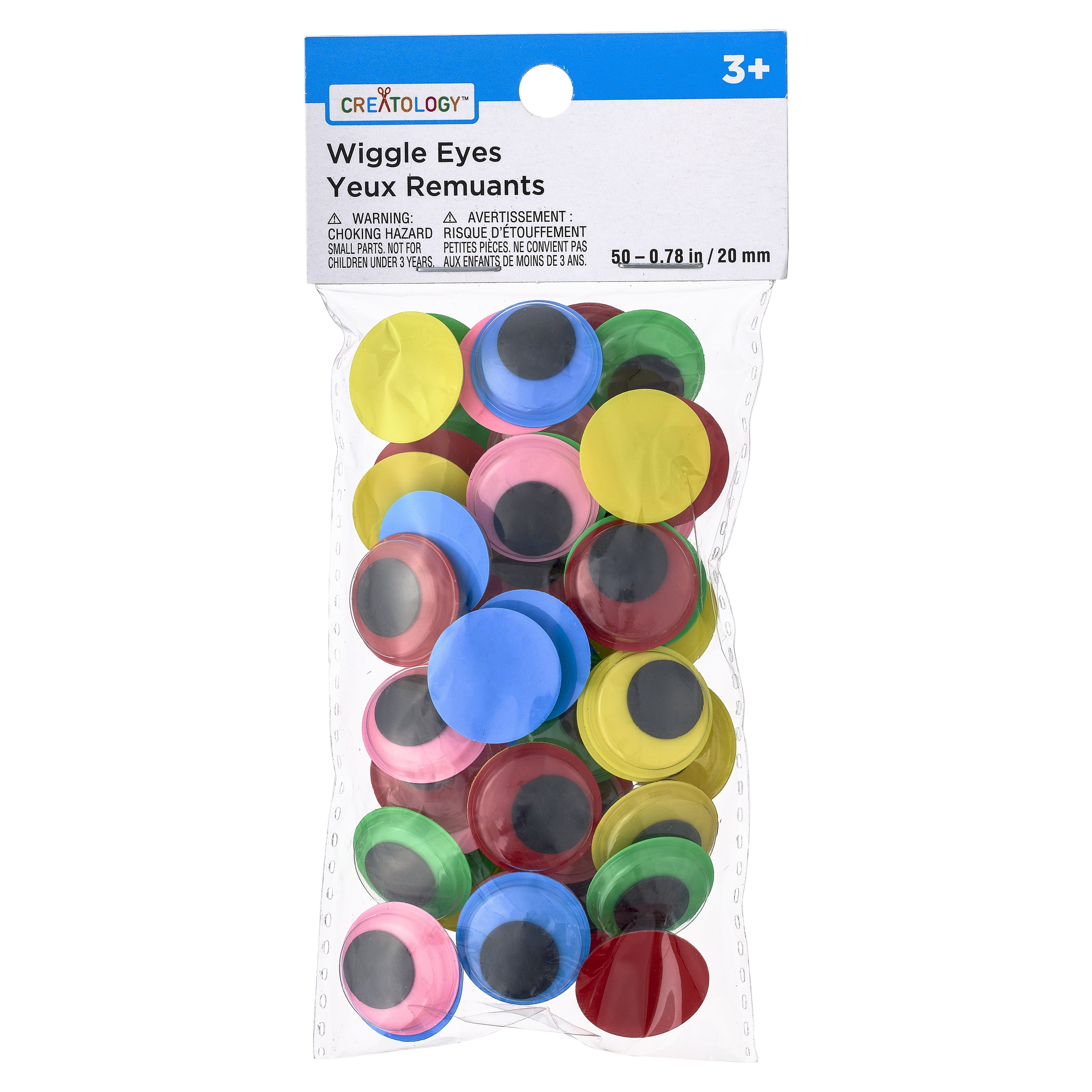 12 Packs: 50 ct. (600 total) 20mm Neon Wiggle Eyes by Creatology ...