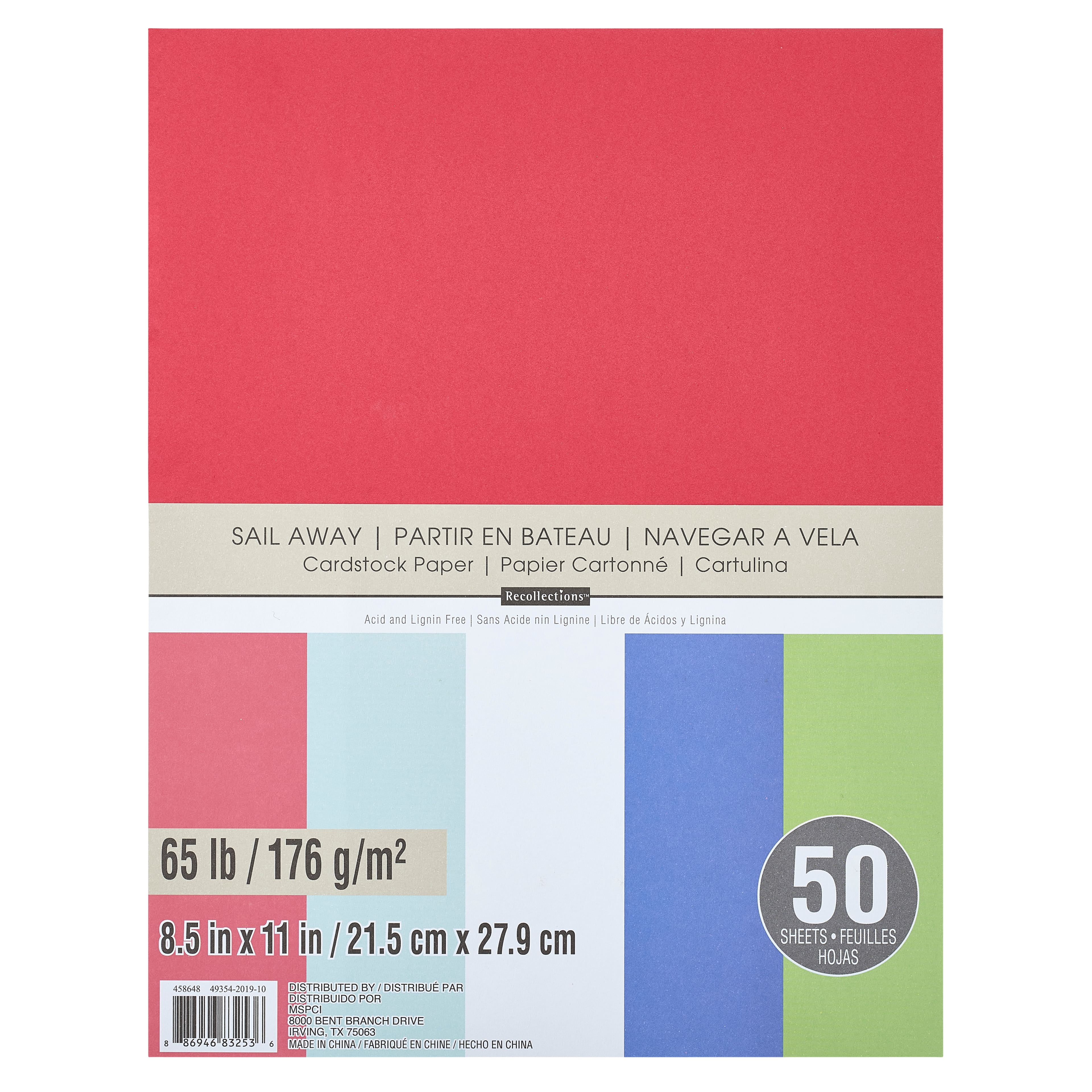 12 Packs: 50 ct. (600 total) Sail Away 8.5" x 11" Cardstock Paper by ...