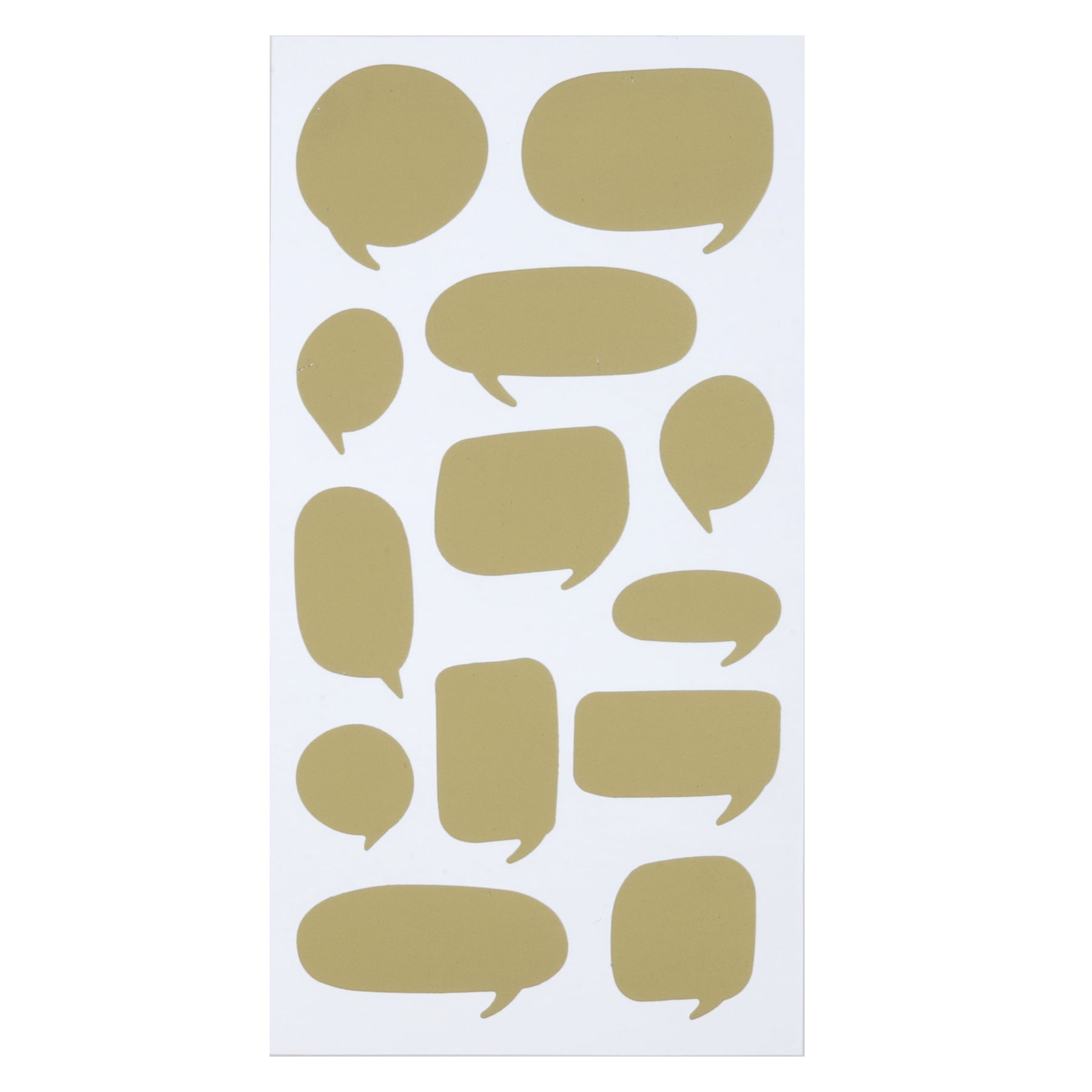 12 Packs: 52 ct. (624 total) Gold Word Bubble Scratch & Reveal Stickers ...