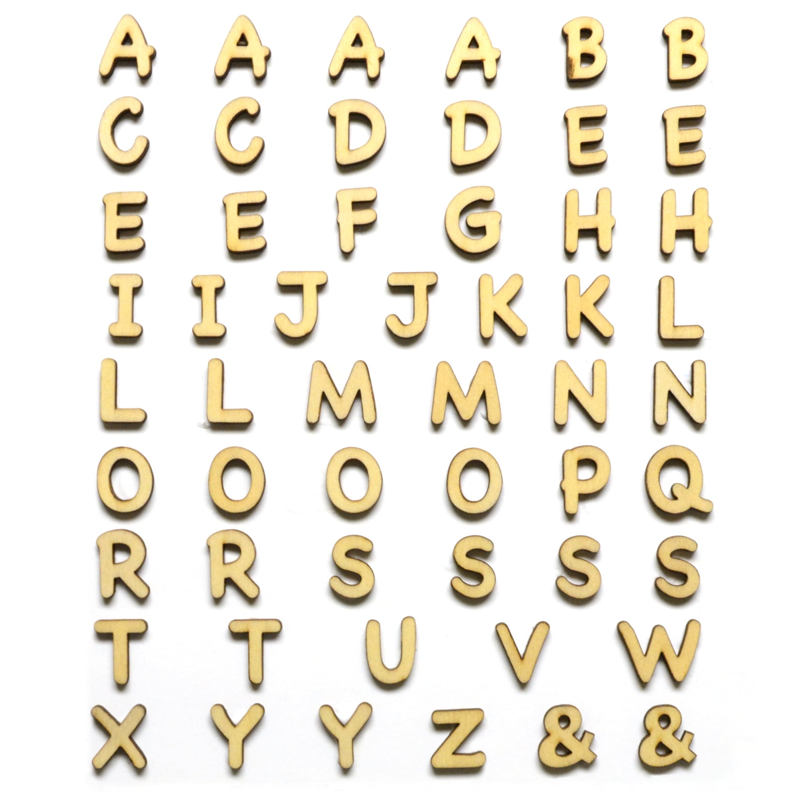 12 Packs: 54 ct. (648 total) 3/4" Wood Marker Letters by Make Market ...