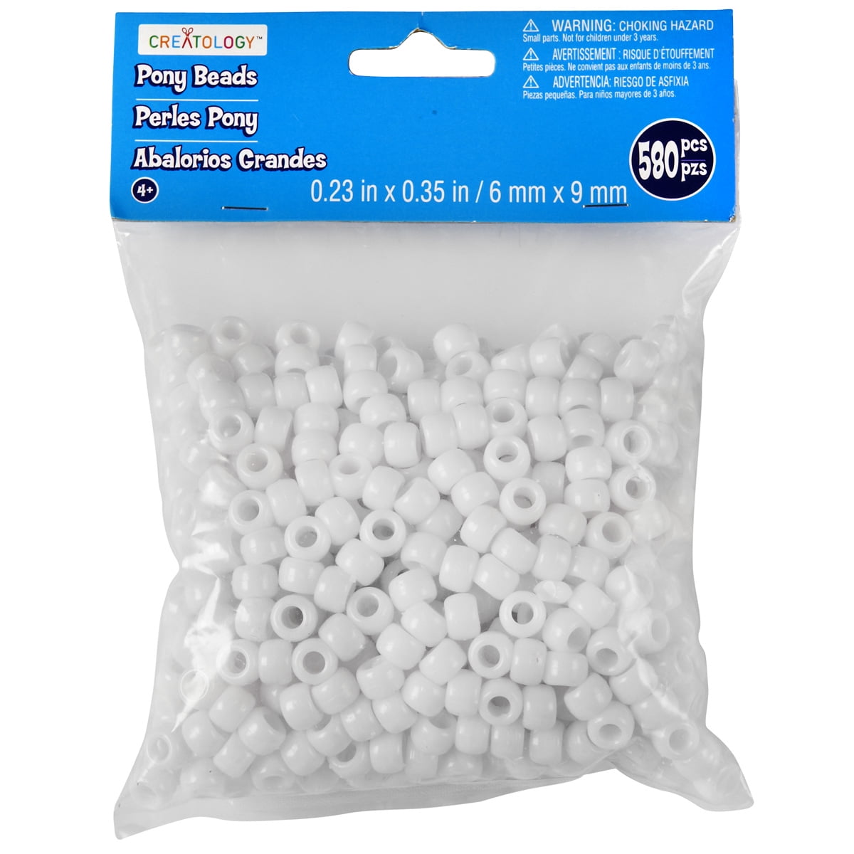 12 Packs: 580 ct. (6,960 total) Opaque Pony Beads By Creatology™ - 6mm ...