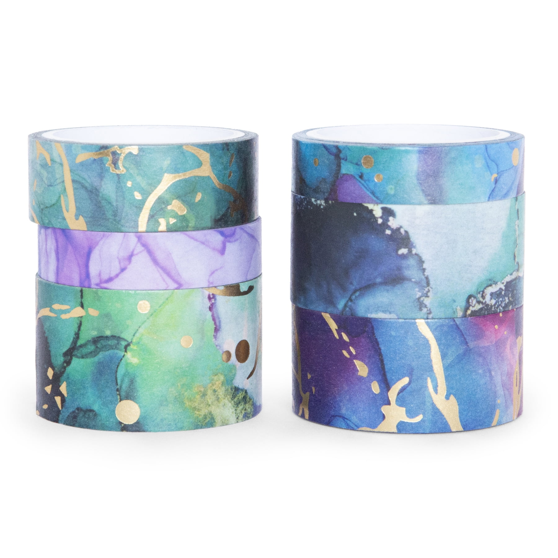 12 Packs: 6 ct. (72 total) Gilded Ink Washi Tapes Tube by Recollections ...