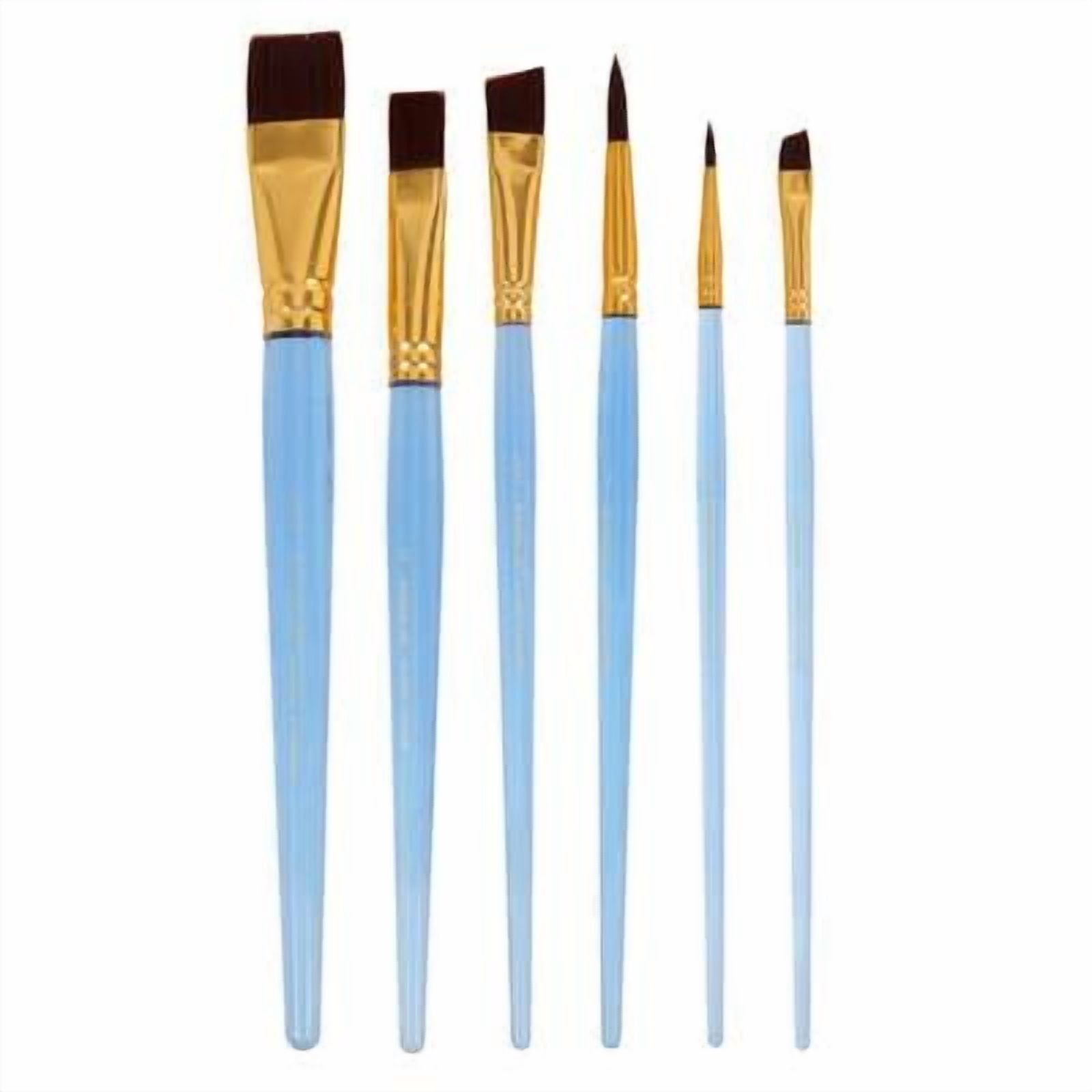 12 Packs: 6 ct. (72 total) Necessities™ Brown Synthetic Acrylic Brush ...