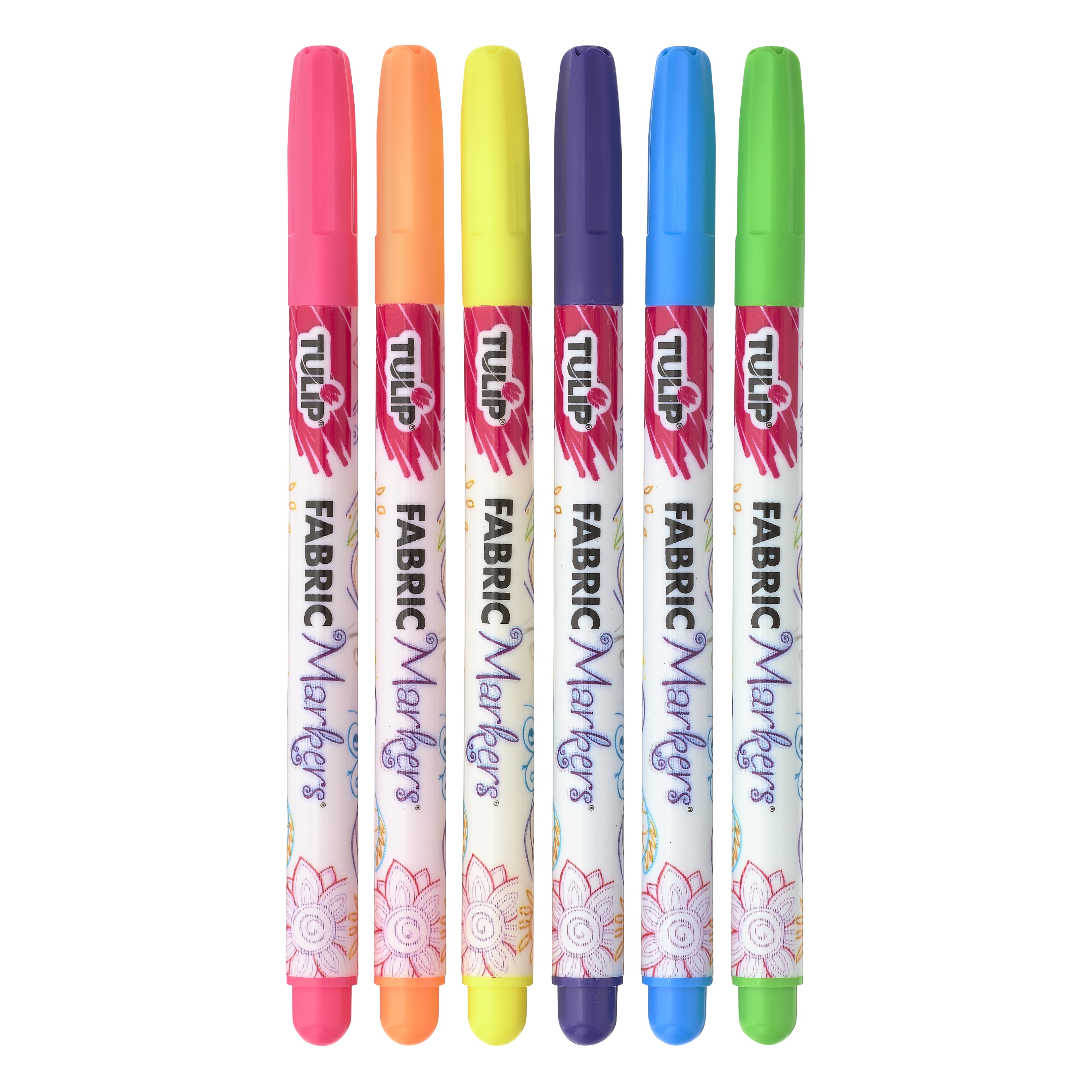 Tulip Fabric Markers Fine Writers, Neon, 12 Packs: 6 ct. (72 total ...