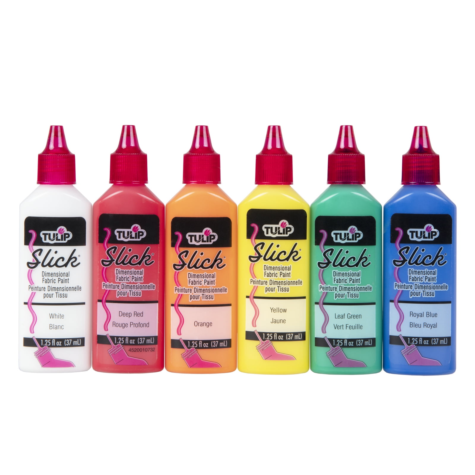 12 Packs: 6 ct. (72 total) Tulip® Slick® Dimensional Fabric Paint ...