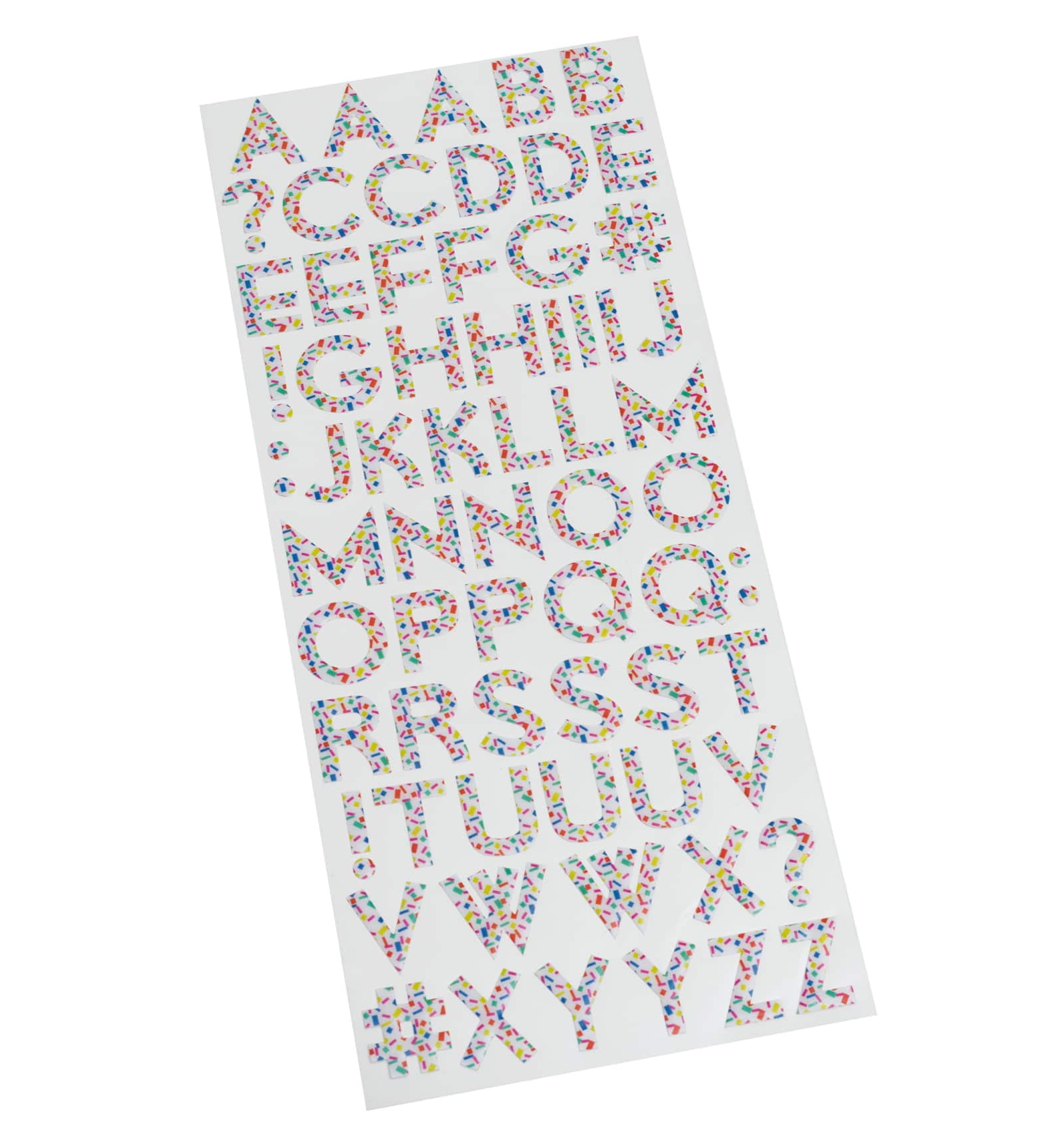 12 Packs: 68 ct. (816 total) Shaker Confetti Alphabet Stickers by ...
