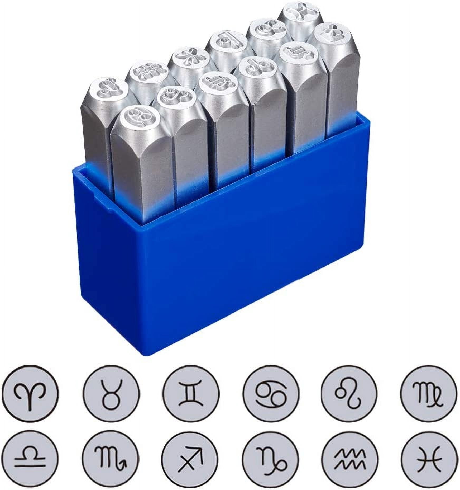 12 Packs (6mm 1/4") Constellations Theme Design Metal Stamp Punch with ...