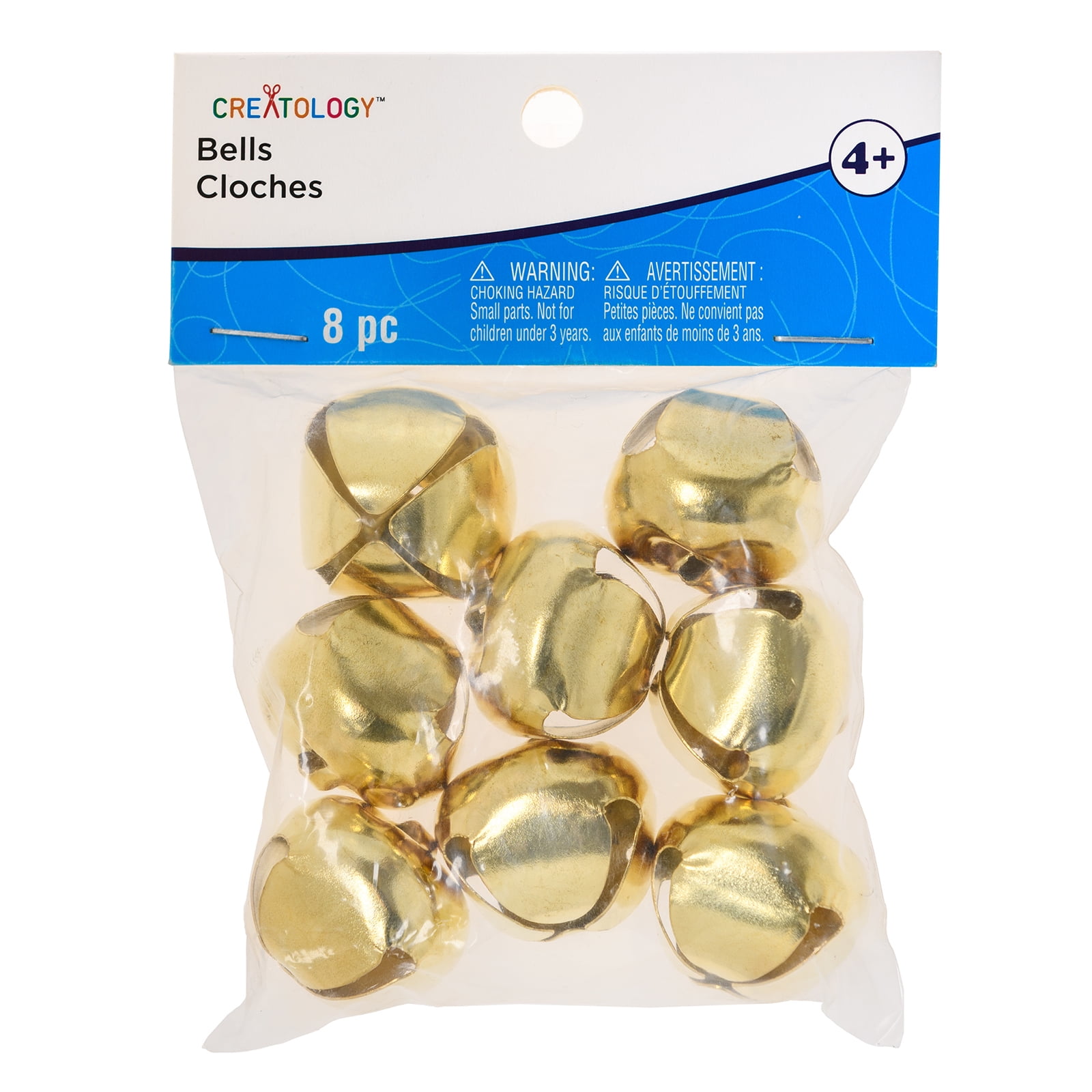 12 Packs: 8 ct. (96 total) 30mm Gold Jingle Bells by Creatology ...