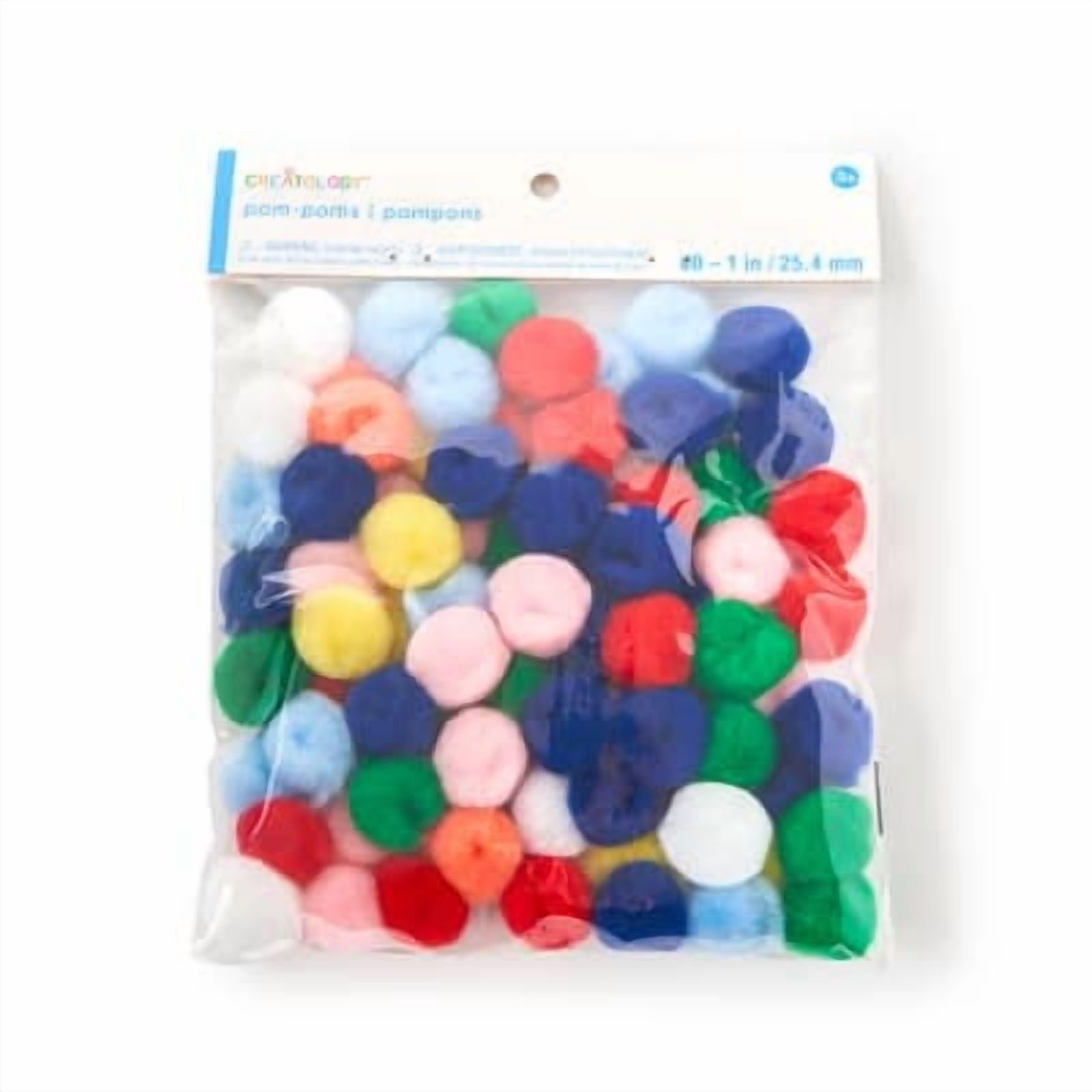 12 Packs: 80 ct. (960 total) 1" Multicolor Pom Poms by Creatology ...