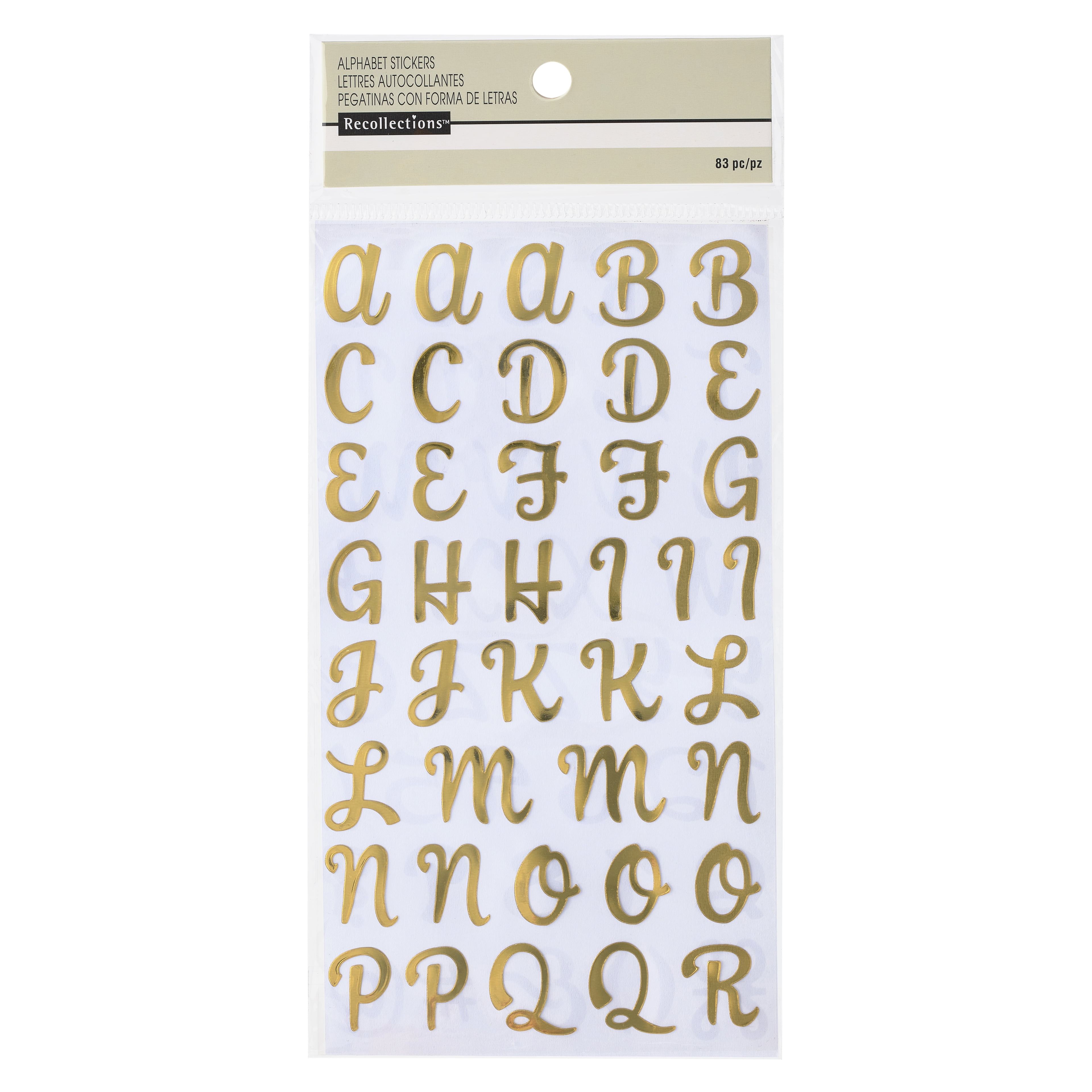 Recollections Gold Foil Alphabet Stickers, 12 Packs: 83 ct. (996 total ...