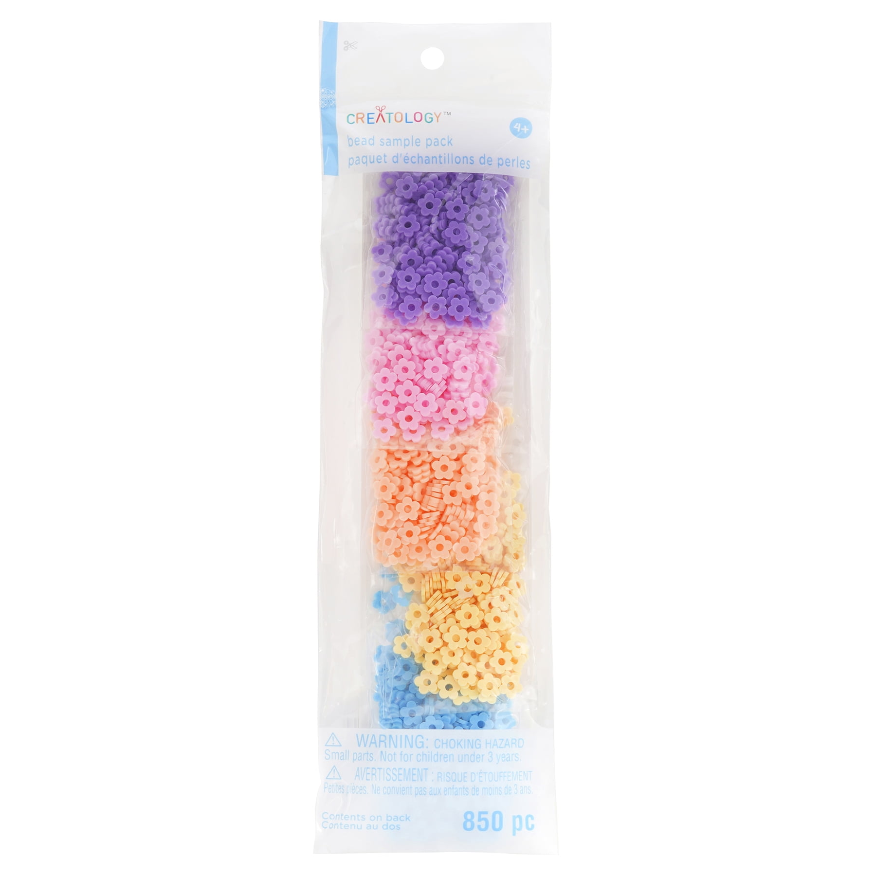 12 Packs: 850 ct. (10,200 total) Pastel Flower Clay Bead Sample Pack by ...