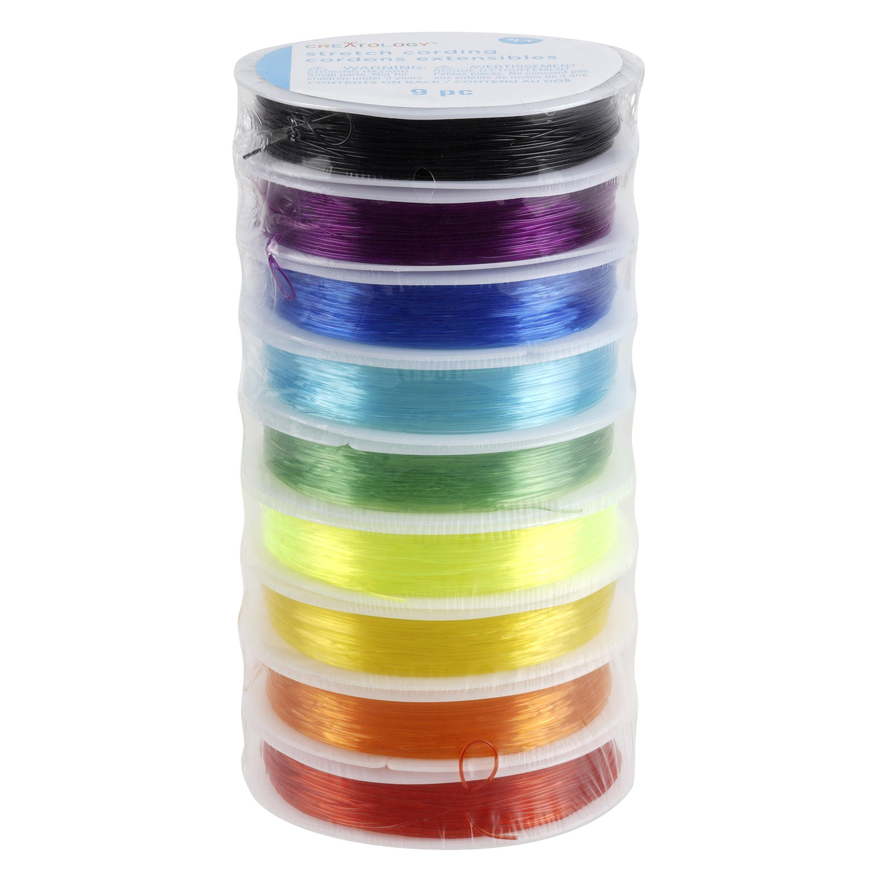 12 Packs: 9 ct. (108 total) Rainbow Stretch Cording by Creatology ...