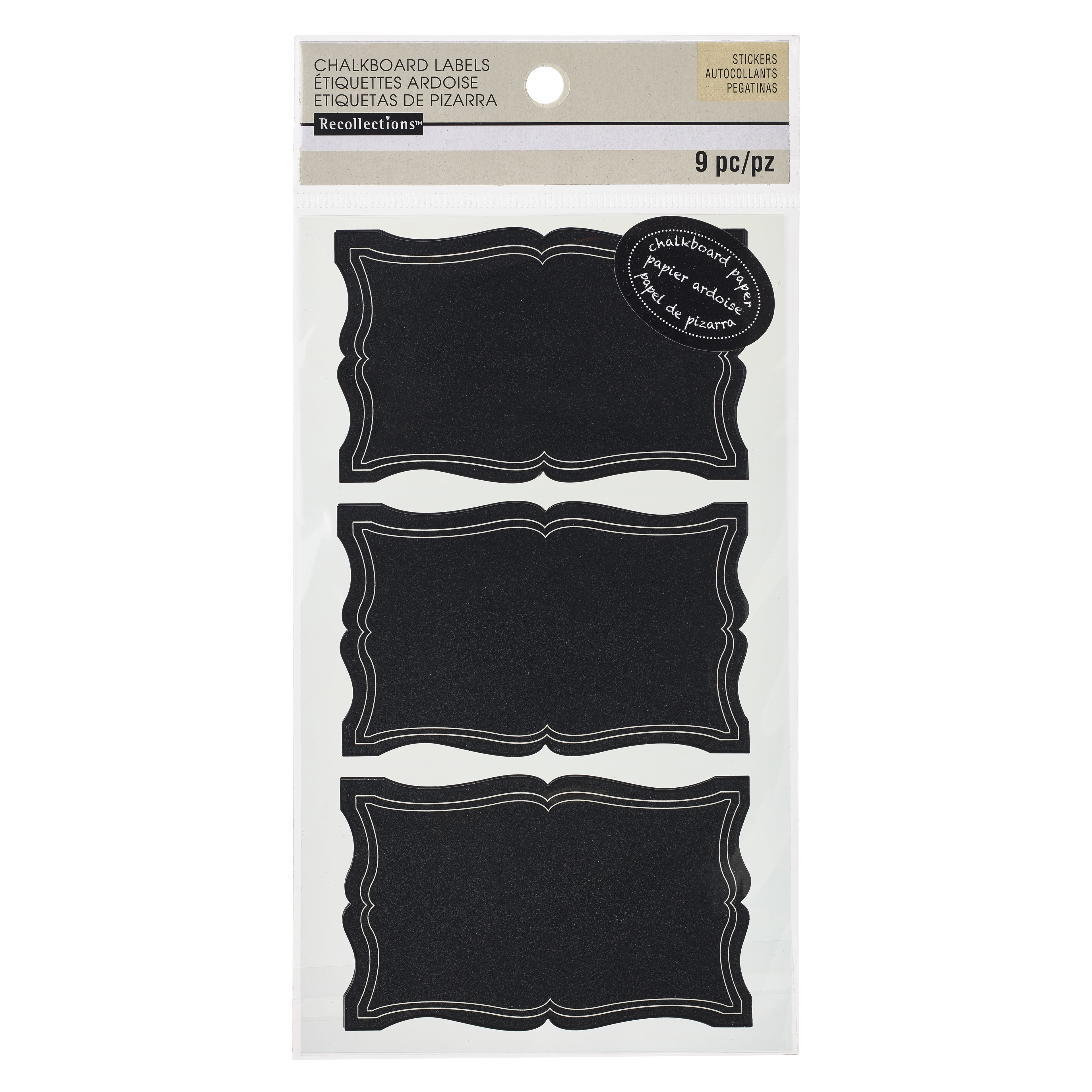 12 Packs: 9 ct. (108 total) Rectangular Chalkboard Labels by ...