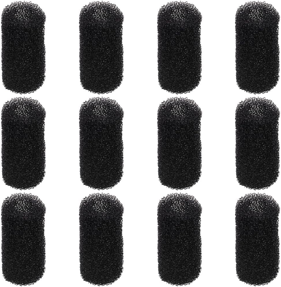 12 Packs Aquarium Filter Foam Fish Foam Filter Black 0.87 Inch Intake ...