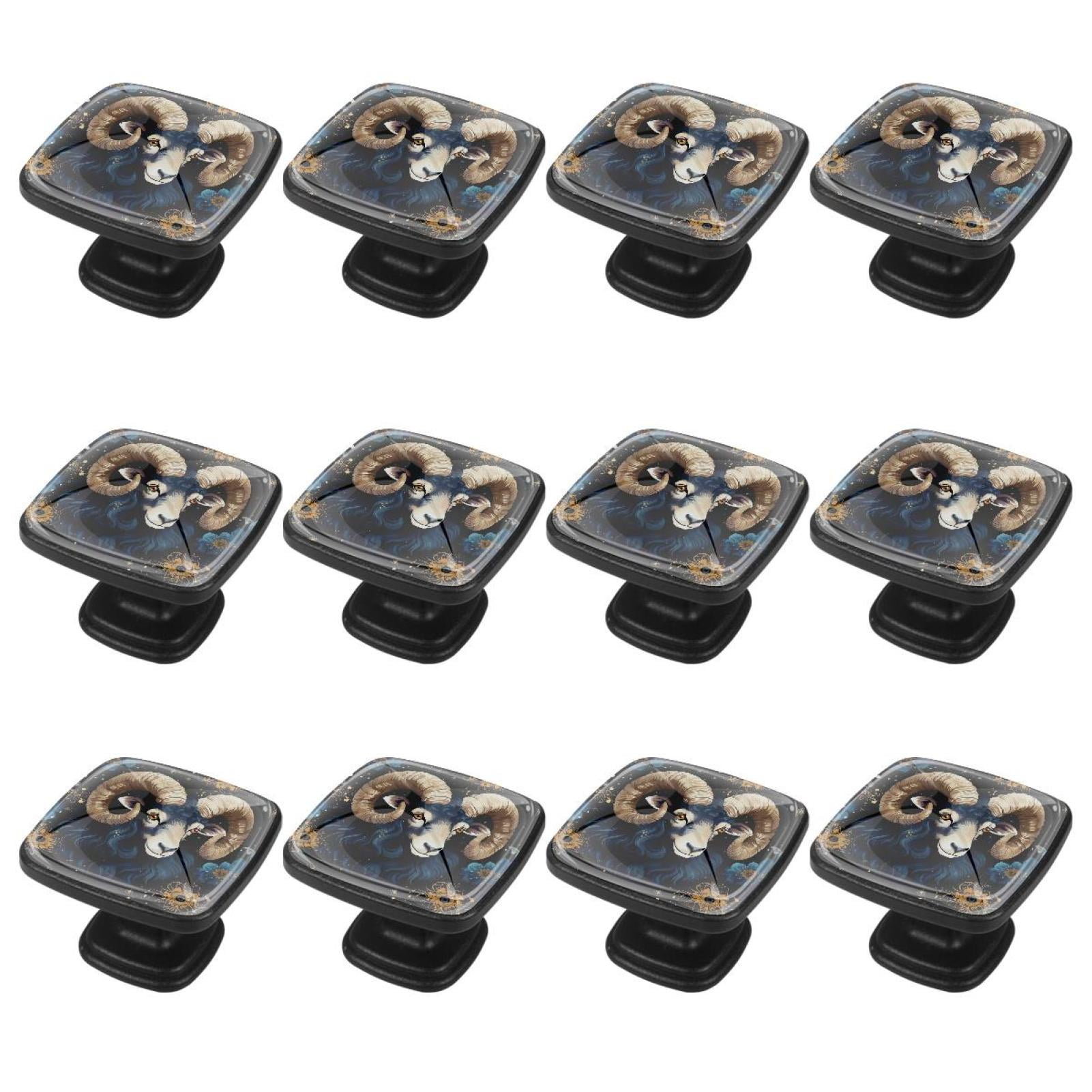 12 Packs Aries Cabinet Knobs- Pull Hardware Handle, Square Drawer knobs ...