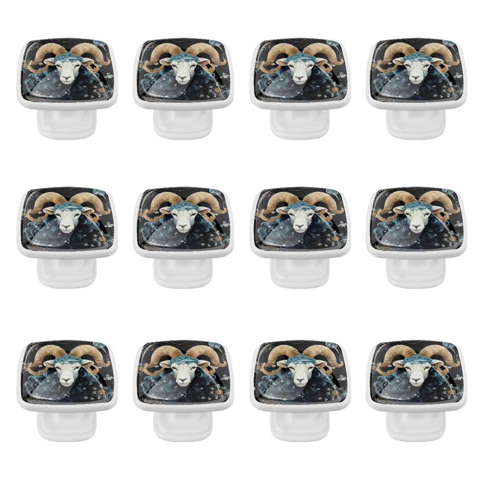 12 Packs Aries Cabinet Knobs- Pull Hardware Handle, Square Drawer knobs ...