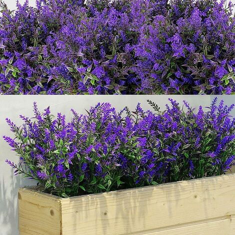 12 Packs Artificial Lavender Bushes Artificial Flowers for Artificial ...