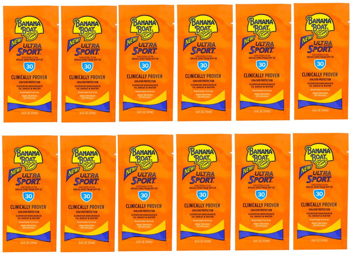 Banana Boat Sport Sunblock, WaterProof Body Sunscreen SPF 30, 12 Packs ...