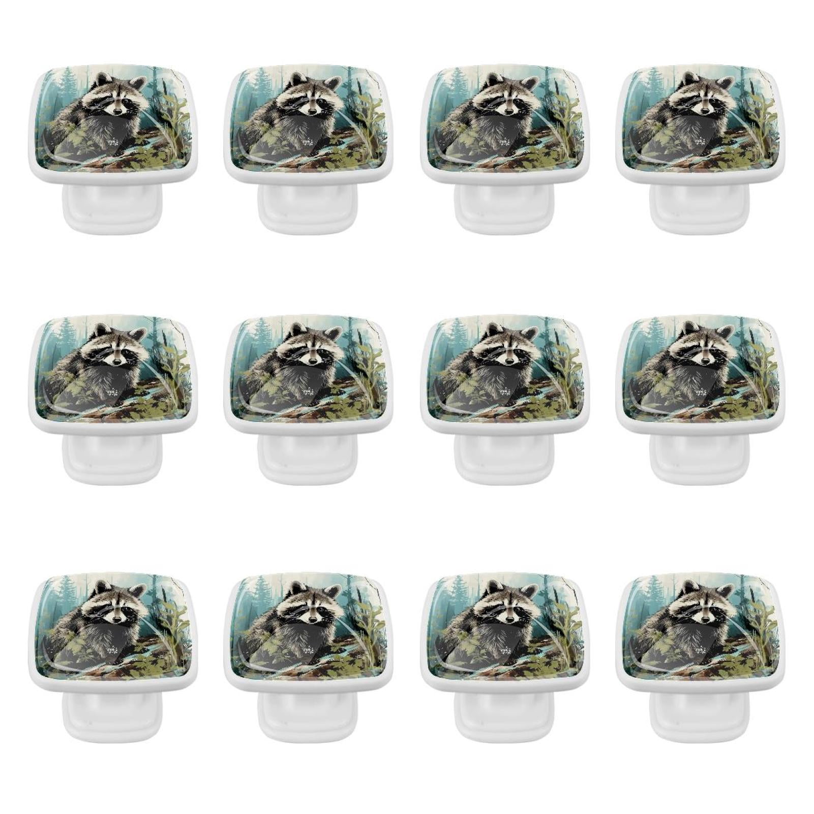 12 Packs Bear Cabinet Knobs- Pull Hardware Handle, Square Drawer knobs for Kitchen Cupboard Door ...