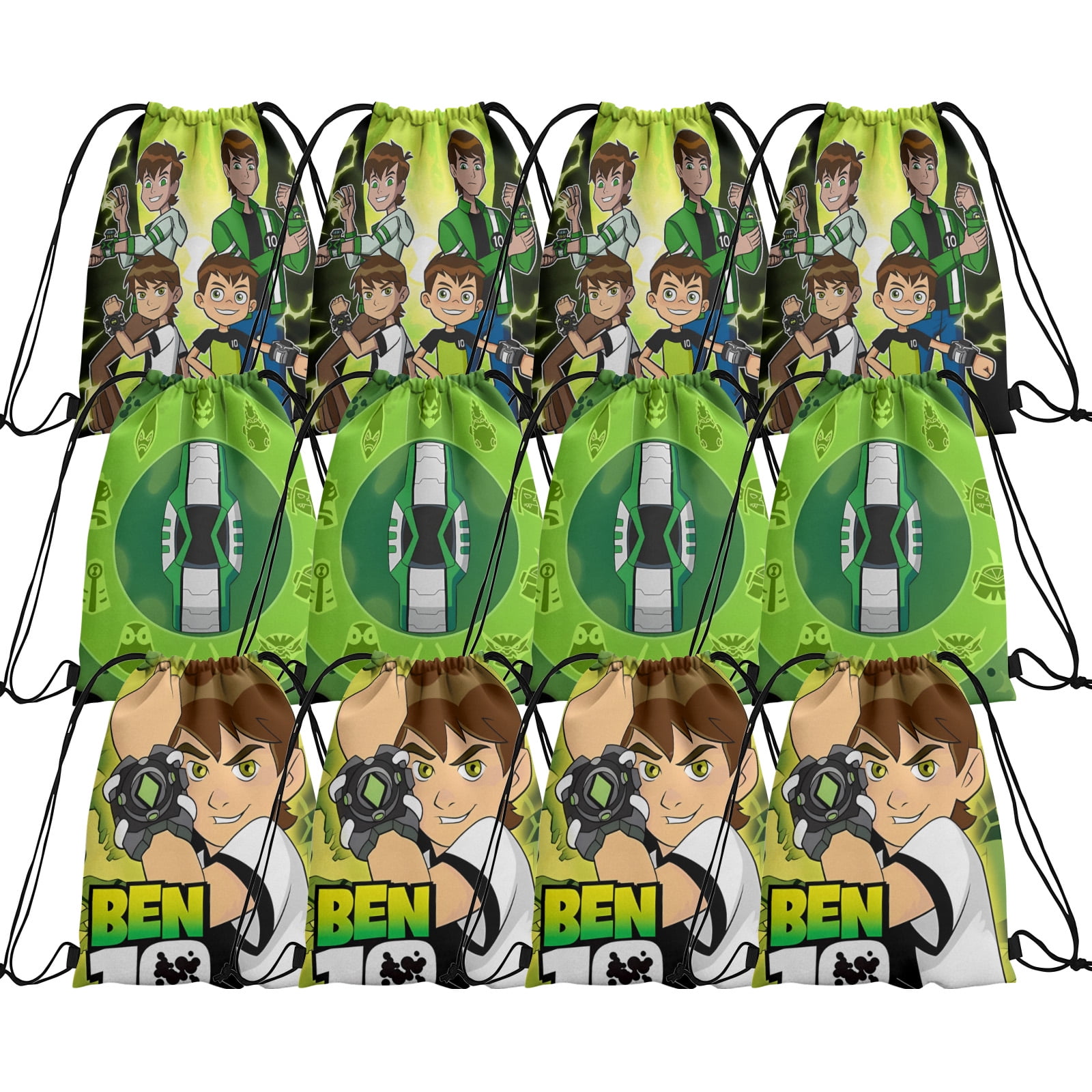 12 Packs Ben 10 Candy Drawstring Bag - Perfect Goodie Favor Bags for ...