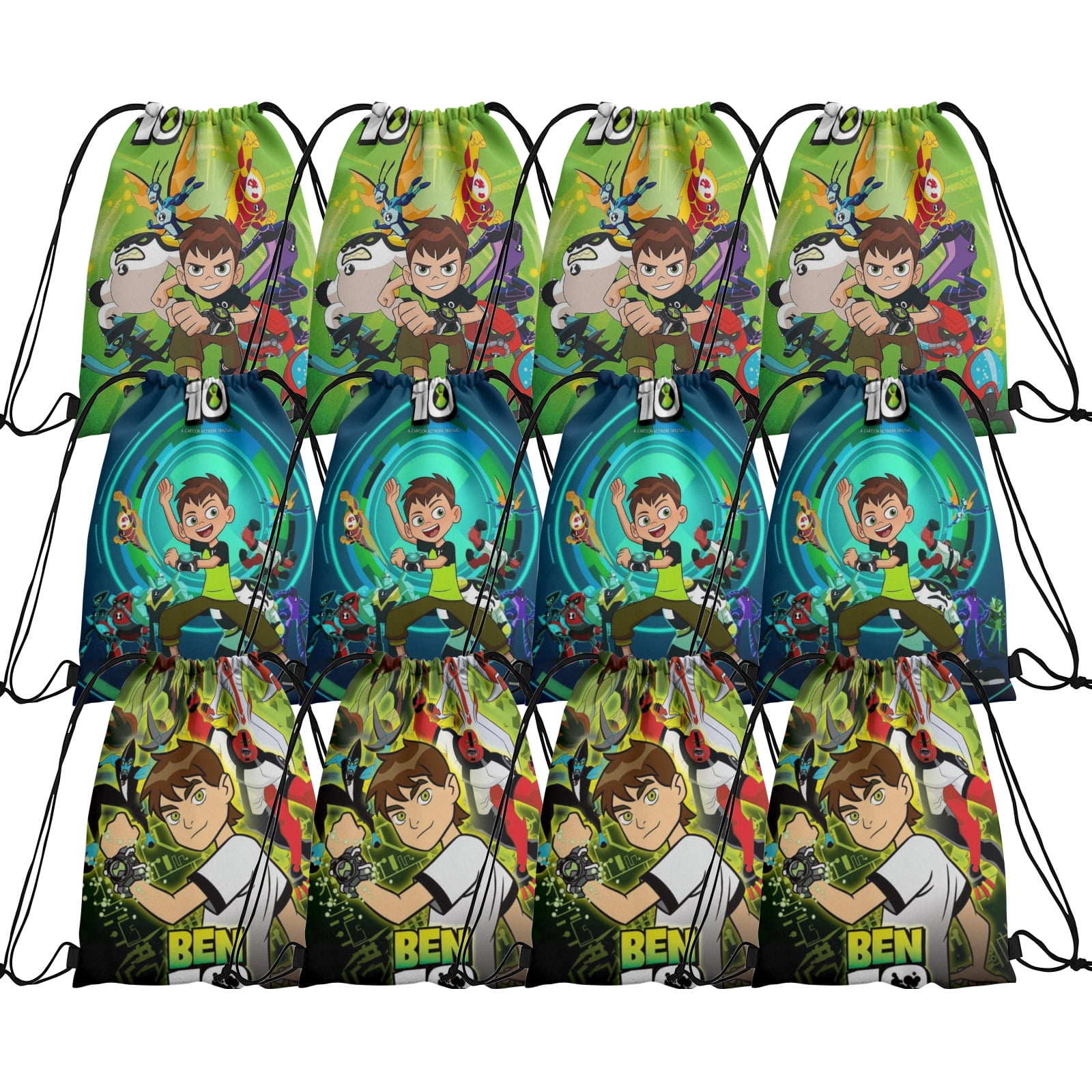 12 Packs Ben 10 Candy Drawstring Bag - Perfect Goodie Favor Bags for ...