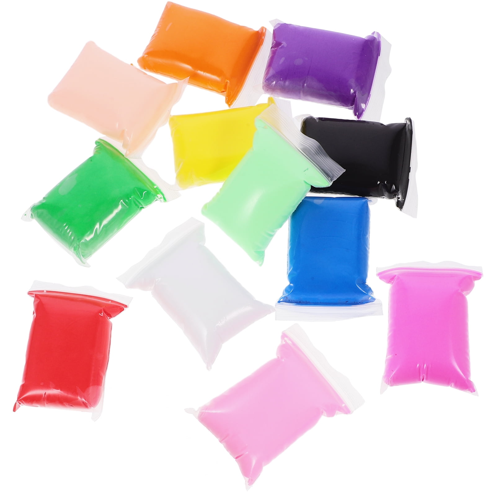12 Packs Colored Clay Polymer Clay Ultra Light Modeling Clay Plastic 6 ...