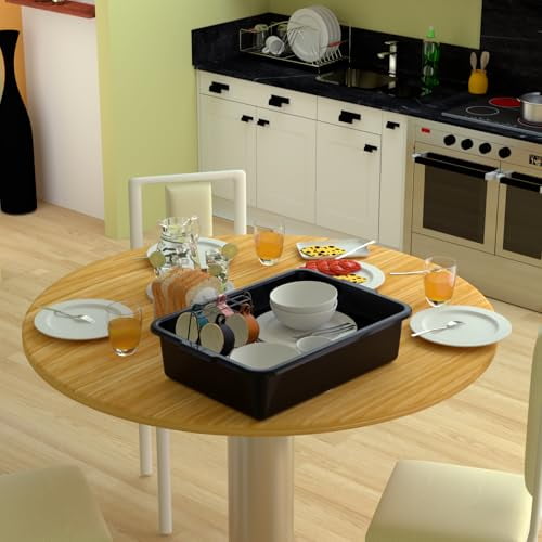 12 Packs Commercial Bus Tubs, 13 L Plastic Restaurant Dish Washing Tub ...