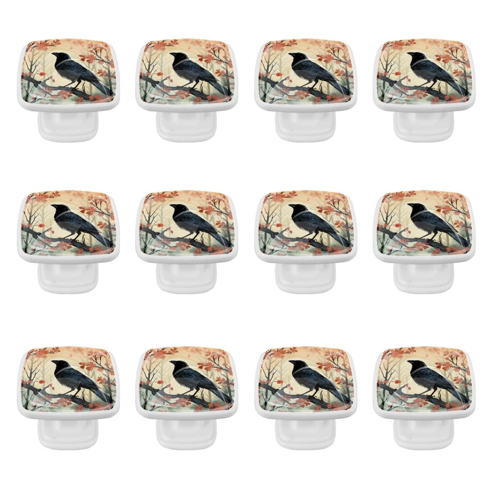 12 Packs Crow Cabinet Knobs- Pull Hardware Handle, Square Drawer knobs ...