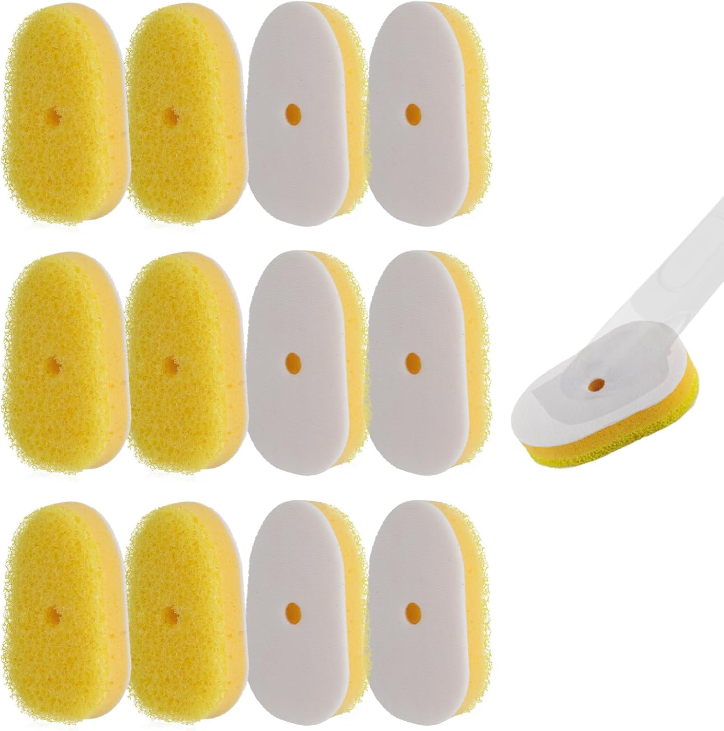 12 Packs Dish Wand Sponge Refills Compatible with Scrub Daddy ...